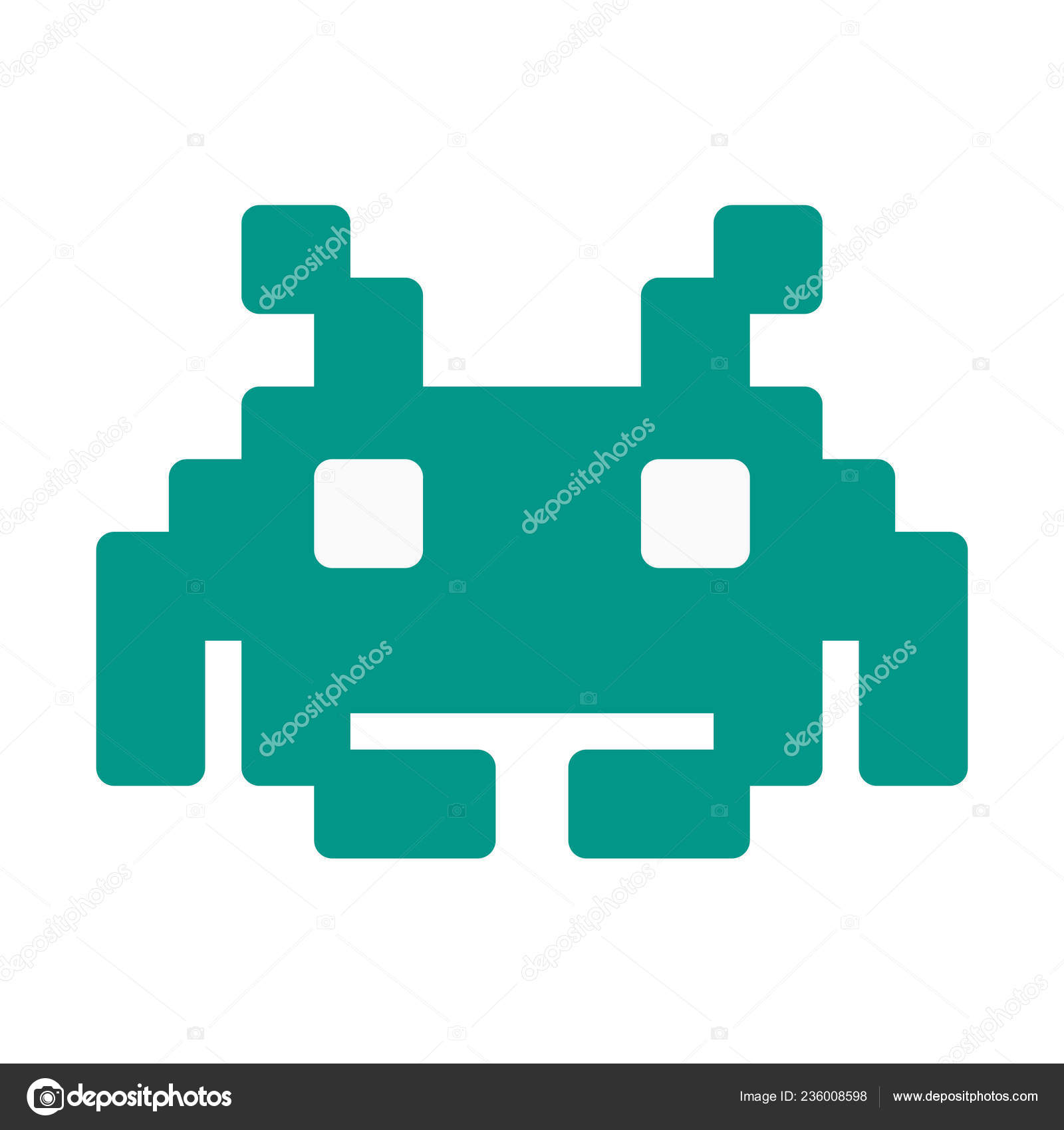 Space Invaders Icon Space Invader (yellow) Badge Kool Badges