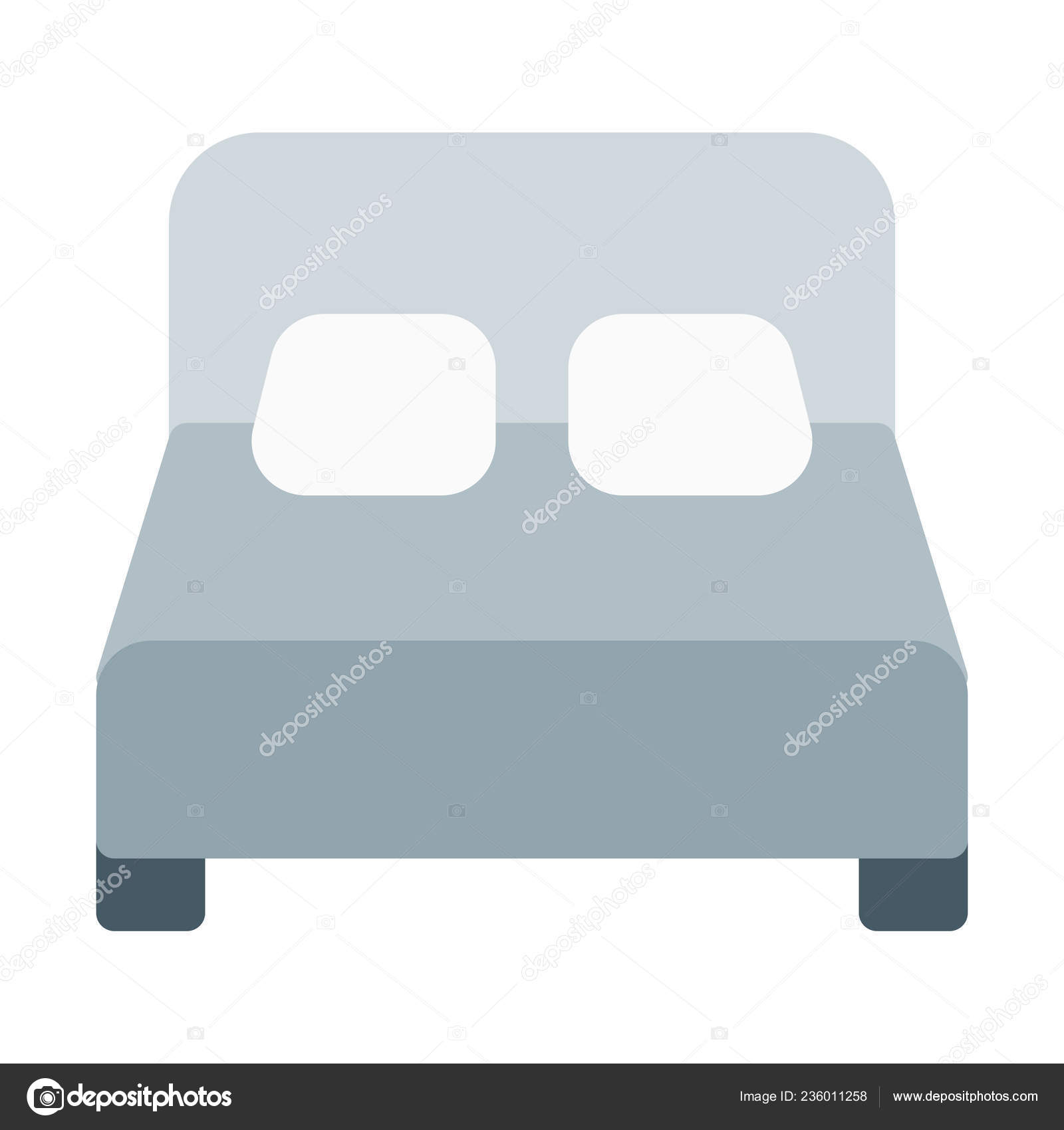 Icono Cama Doble Queen Size Ilustración Vector Simple Vector de stock ...