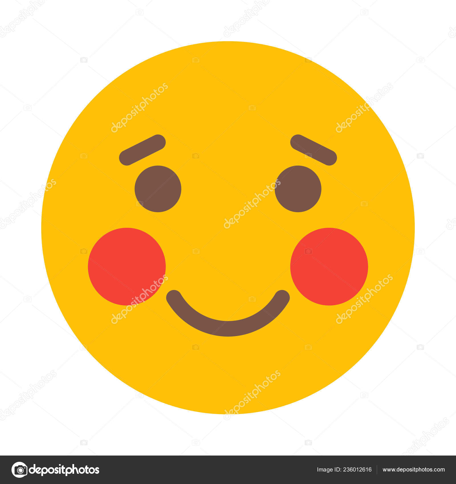 Shy Face Expression Icon Simple Vector Illustration Stock Illustration ...