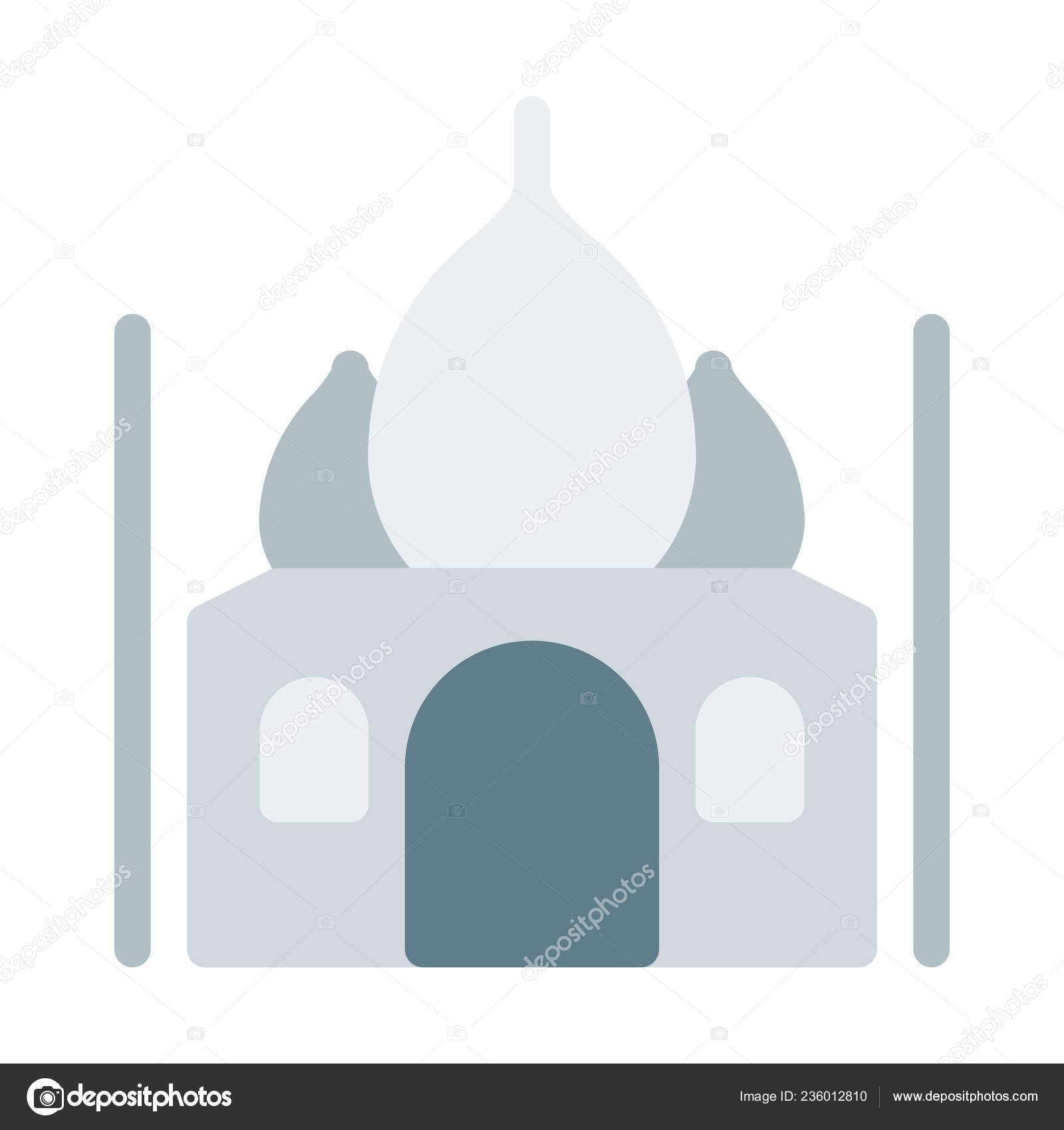 Taj Mahal Architecture Icon Simple Vector Illustration Stock Vector by ...