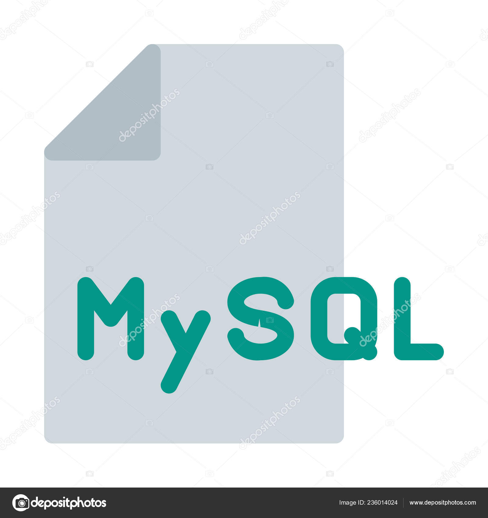 Mysql Script Language Icon Simple Vector Illustration Stock Vector by ...