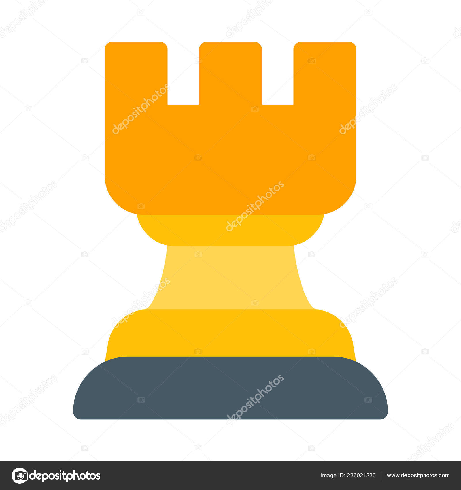 Rook Chess Piece Icon Simple Vector Illustration Stock Vector Image by ...