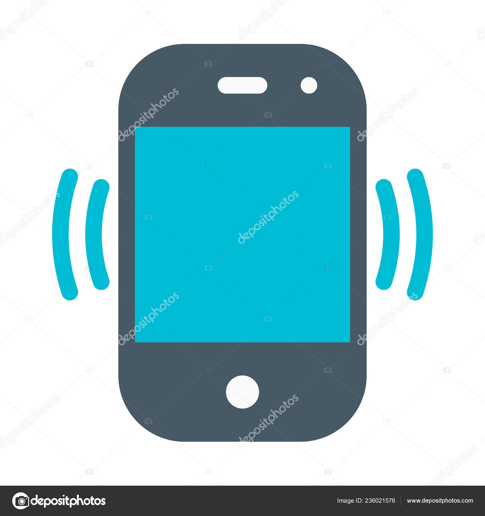 Cell Phone Volume Icon Simple Vector Illustration Stock Vector by ...