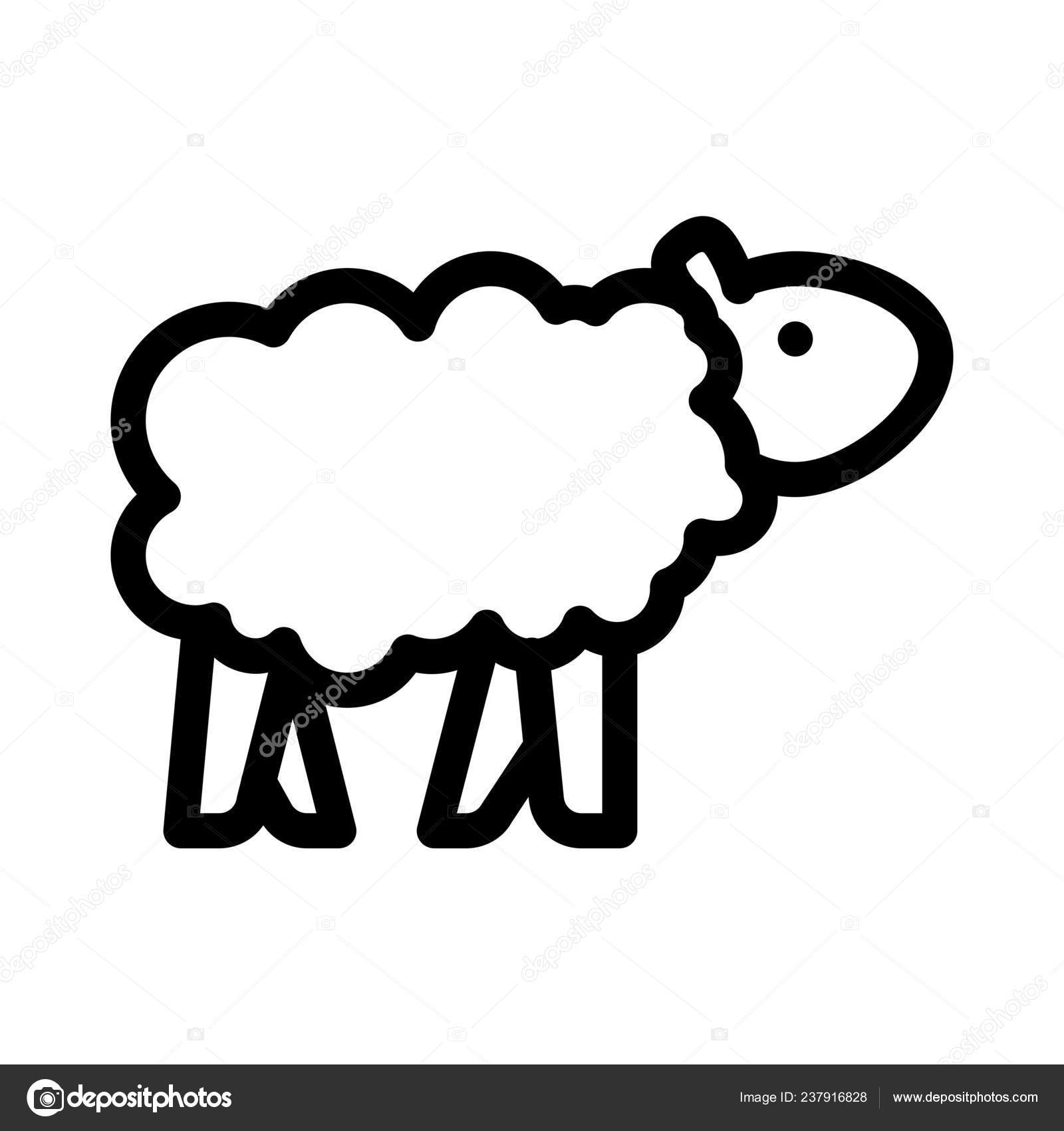 Oveja Ilustración Línea Simple Vector de stock #237916828 de ©get4net