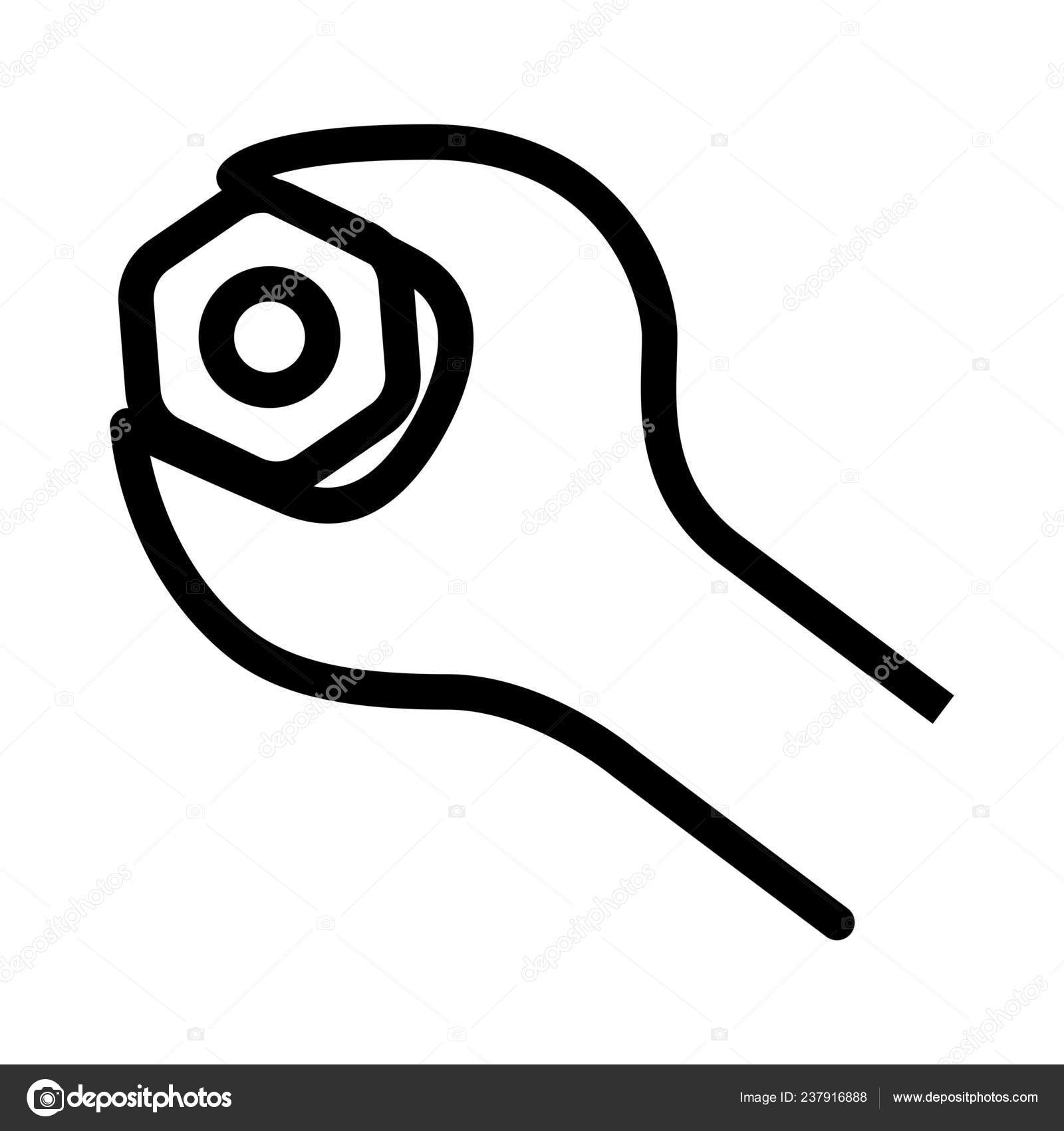 Bolt Fasteners Tool Icon Simple Line Illustration Stock Vector Image by ...