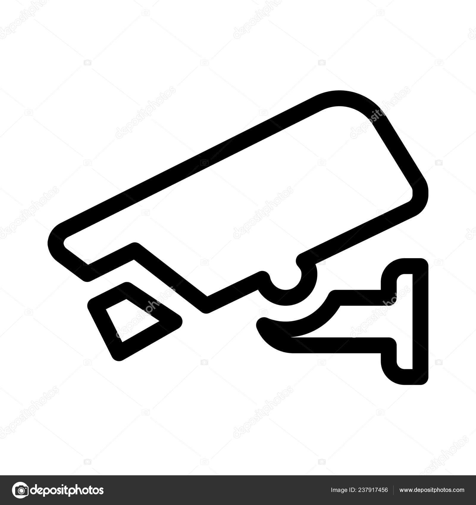 Outdoor Security Camera Simple Line Illustration Stock Vector Image by ...