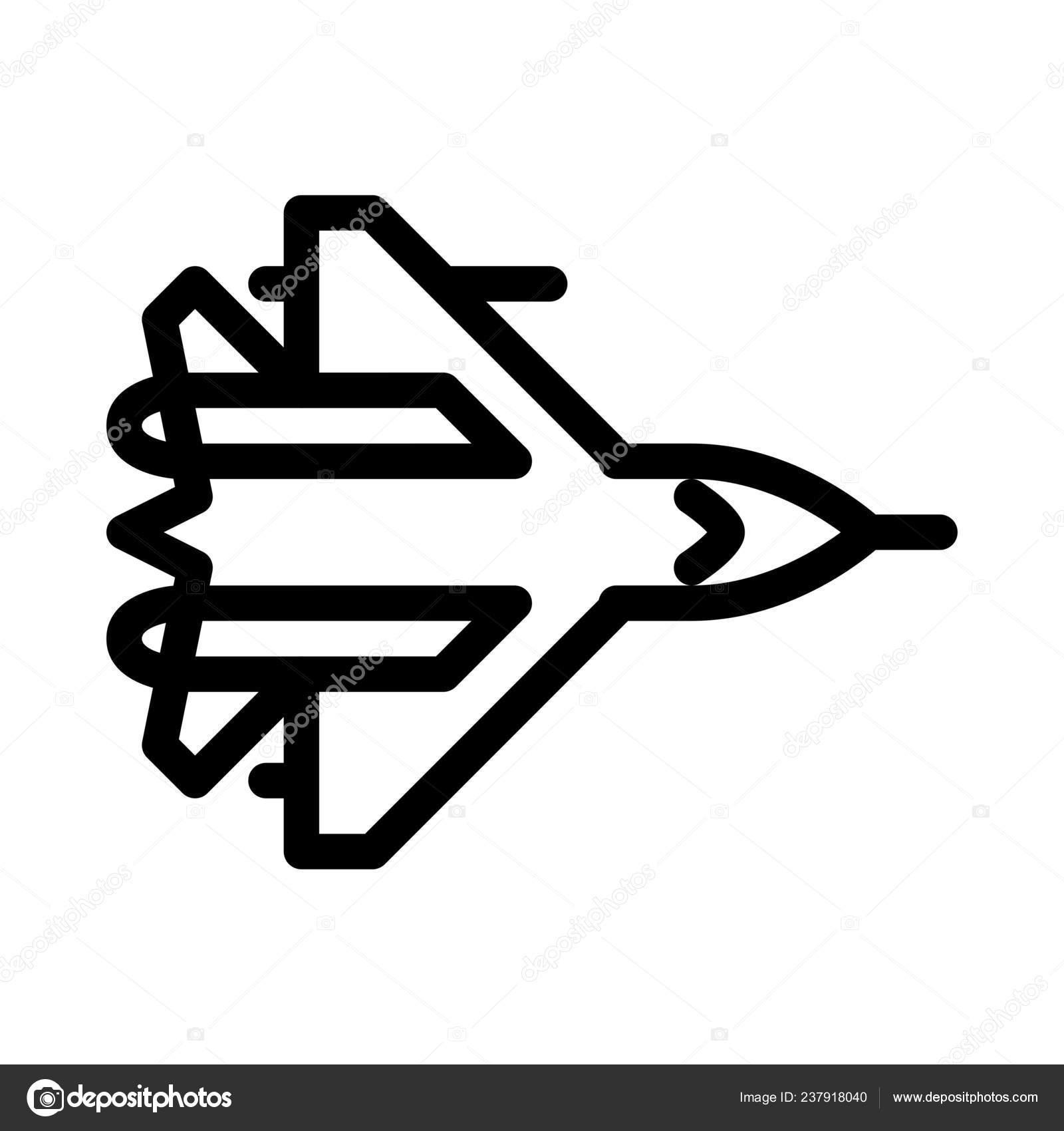 Fighter Jet Plane Simple Vector Illustration Stock Vector by ©get4net ...