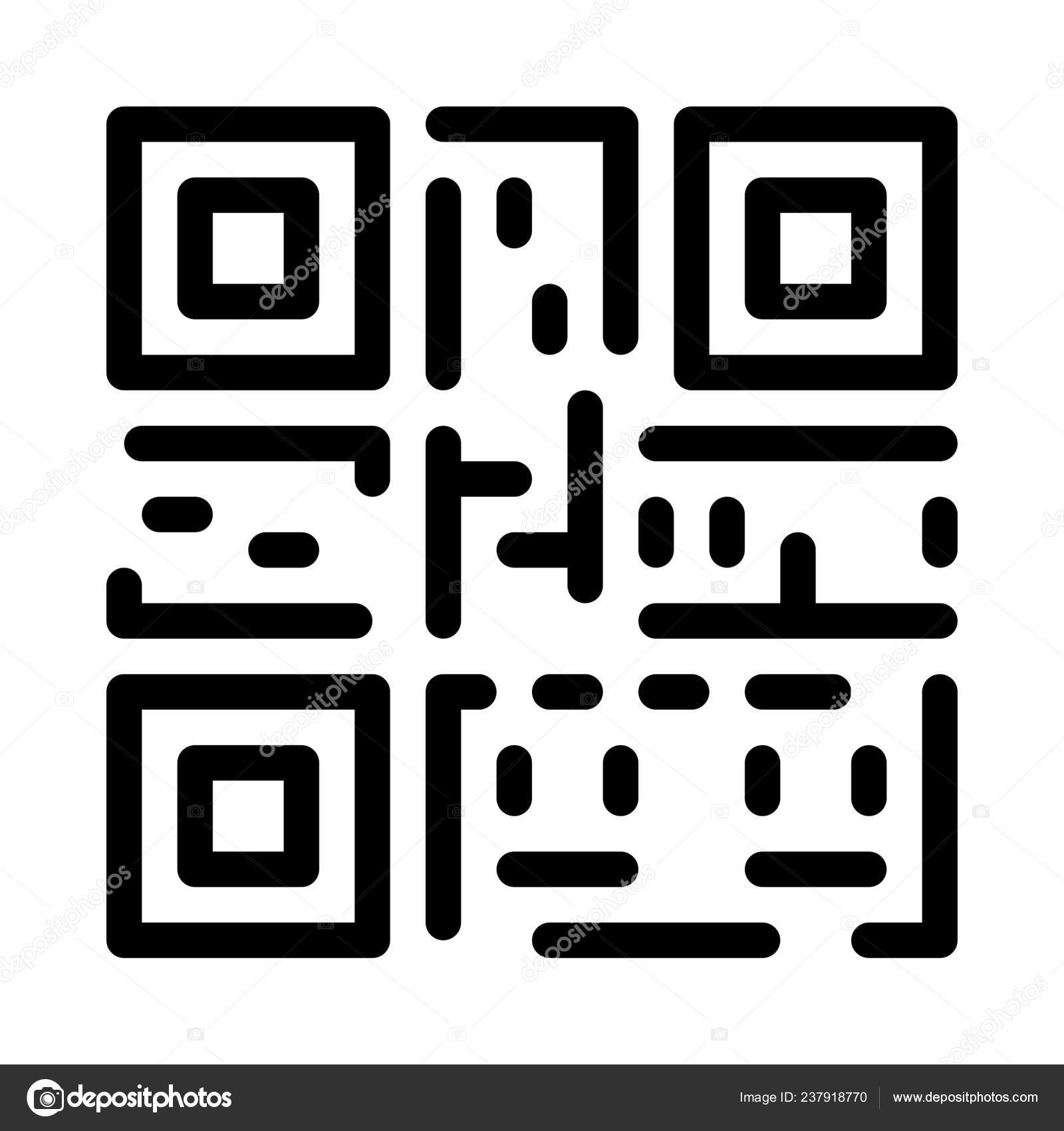 Quick Response Code Simple Line Illustration Stock Vector by ©get4net ...