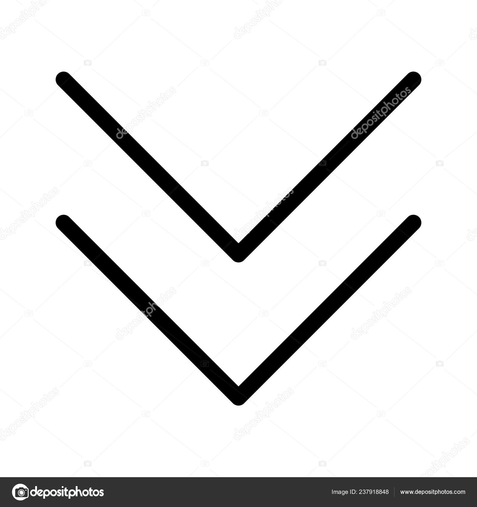 Double Arrow White Background Stock Vector by ©get4net 237918848