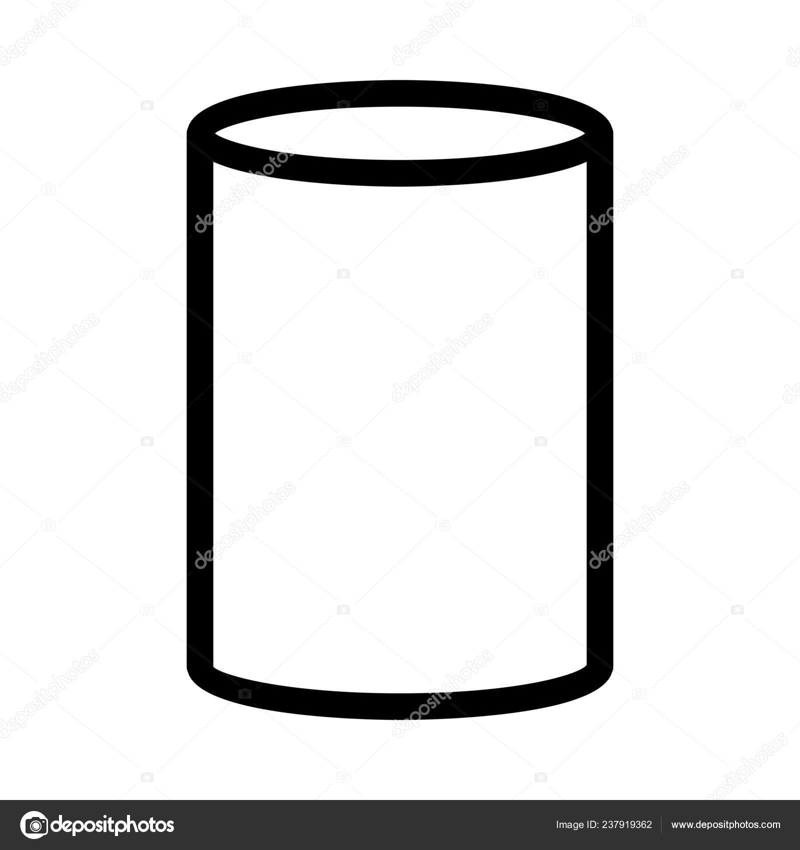 Icono Diagrama Forma Cilindro Ilustración Línea Simple Vector de stock #237919362 de ©get4net