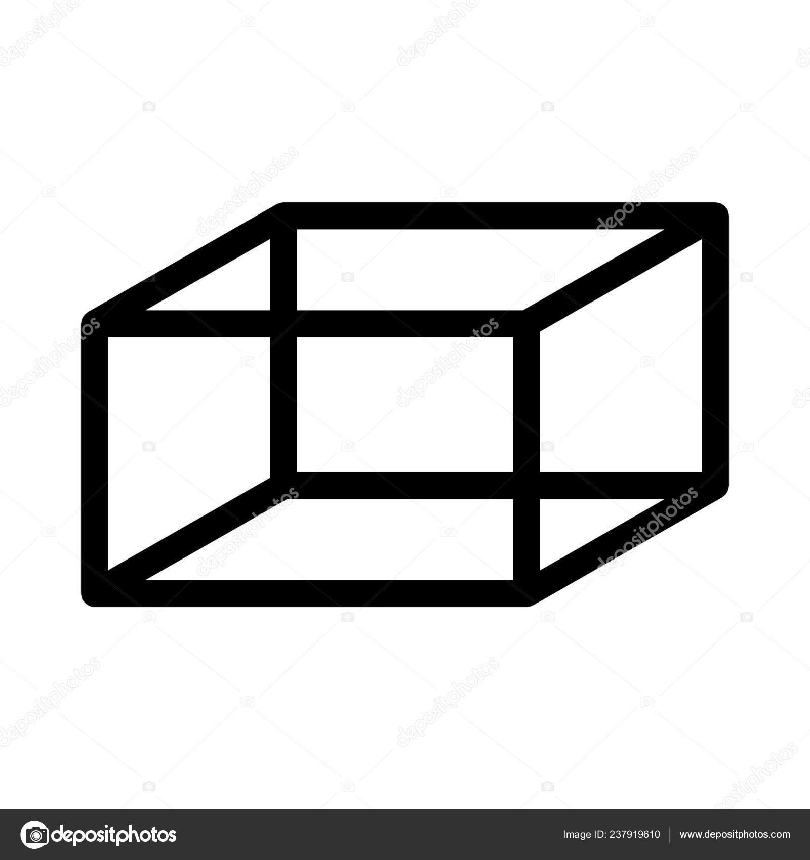 Cuboid Shape Box Icon Simple Line Illustration Stock Vector by ©get4net ...