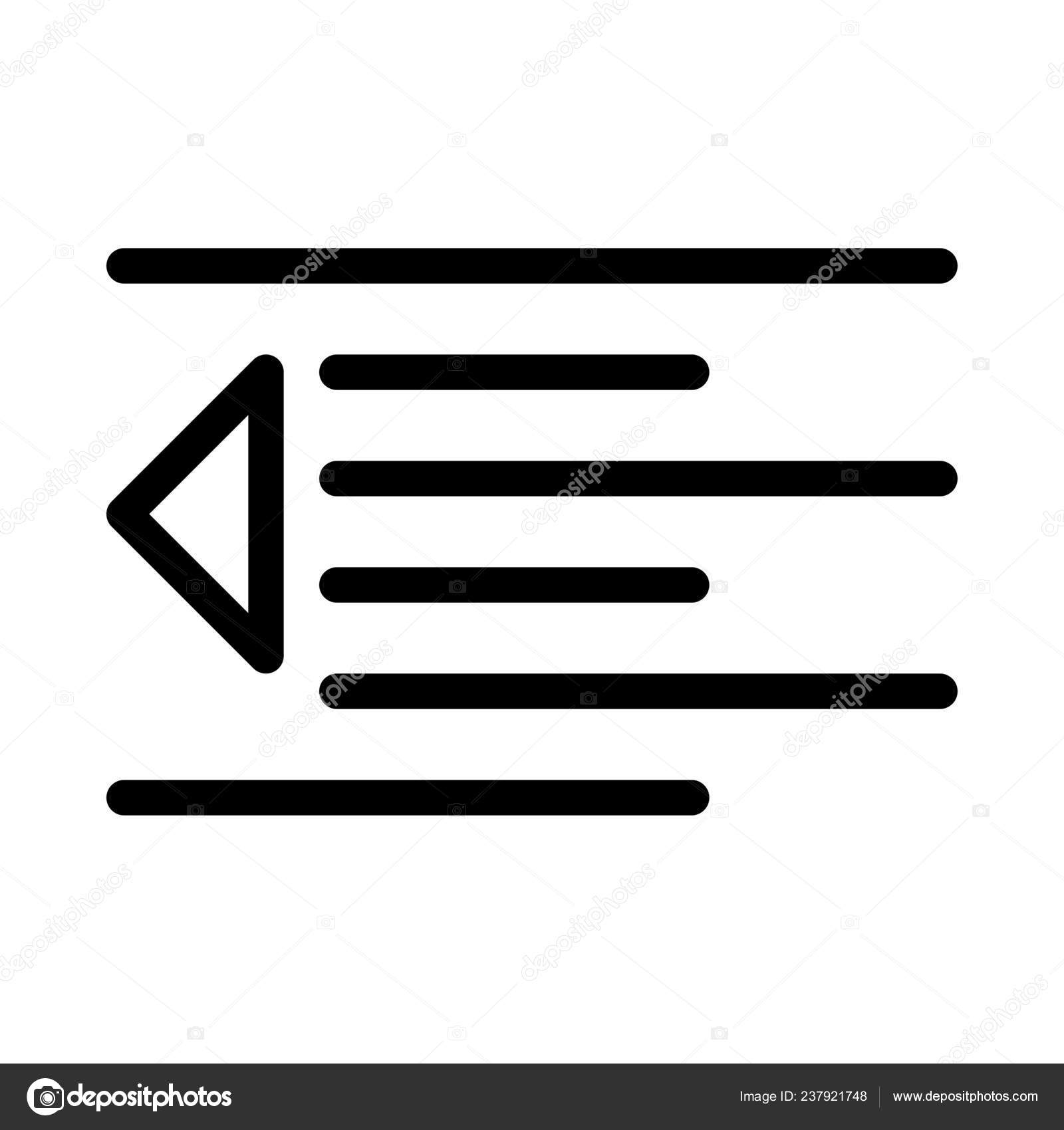 Decrease Indent Side White Background Stock Vector by ©get4net 237921748