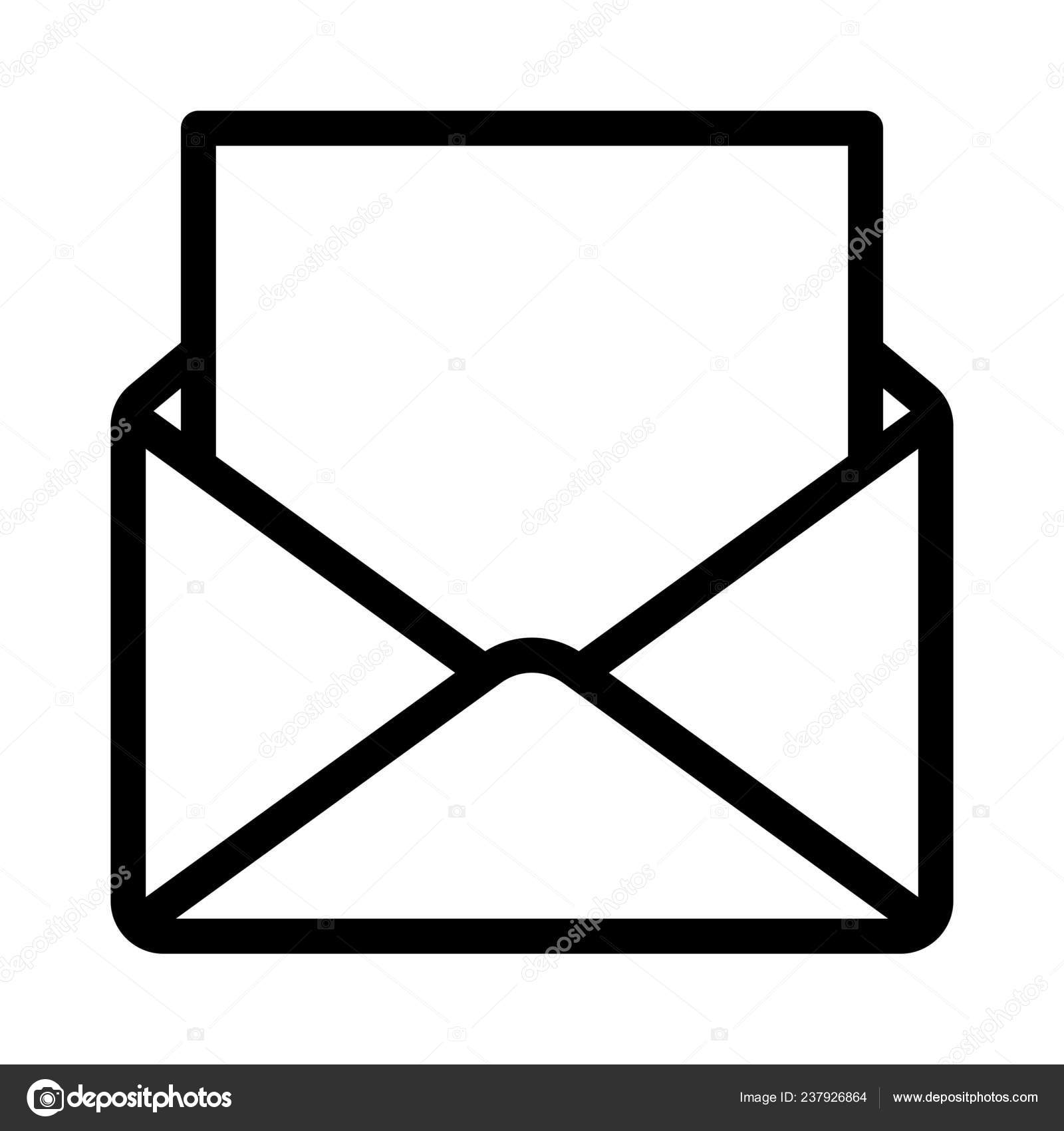 Open Mail Simple Line Illustration Stock Vector Image by ©get4net ...
