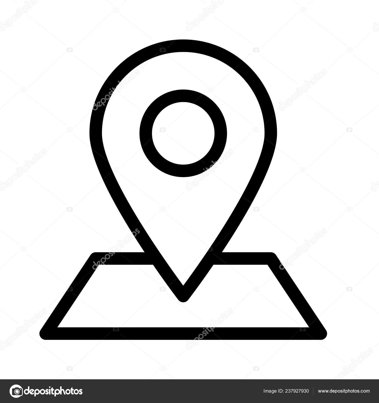 Map Icon Vector Black
