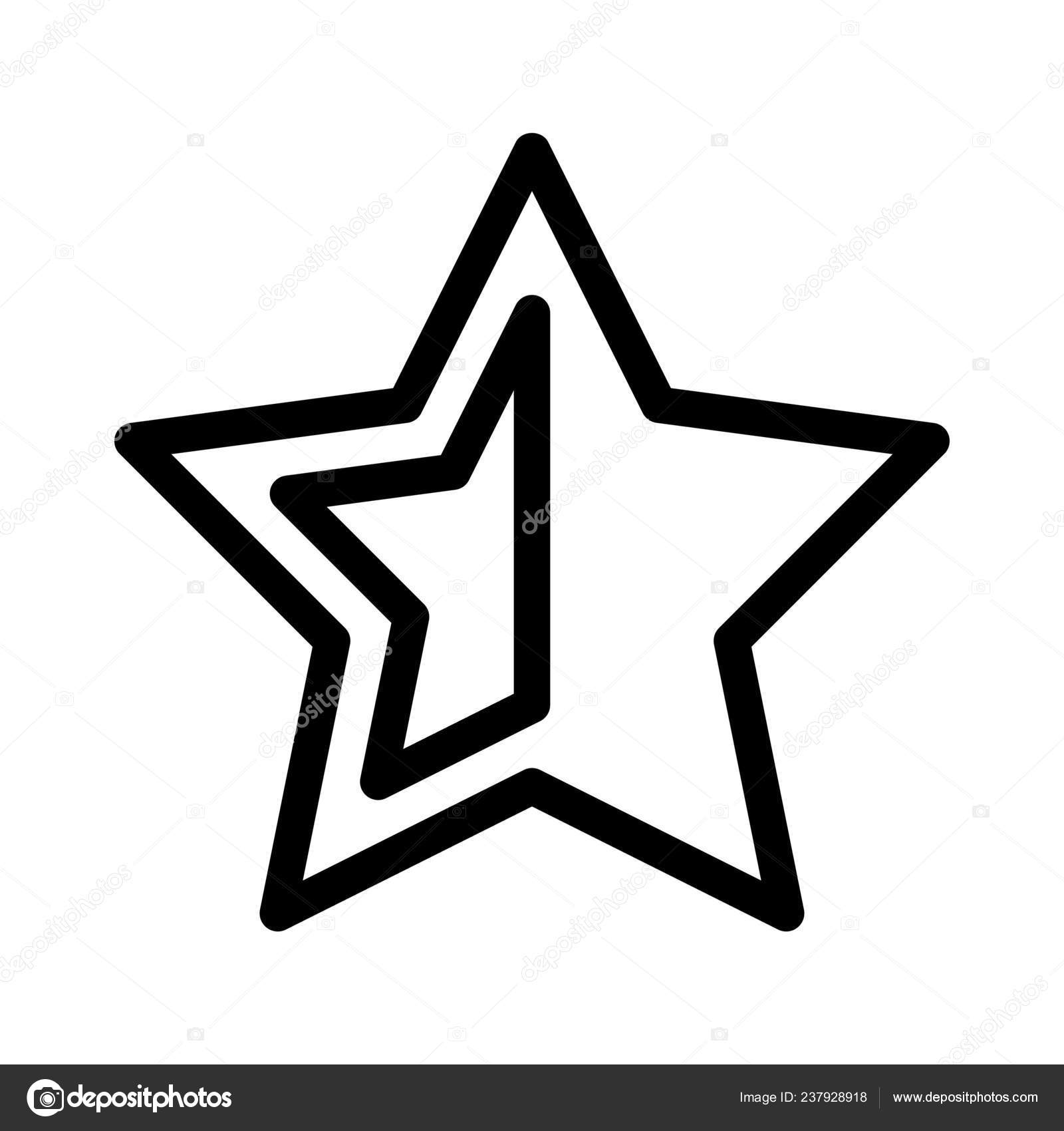 Half Star Rating Icon Vector Illustration Stock Vector by ©get4net ...