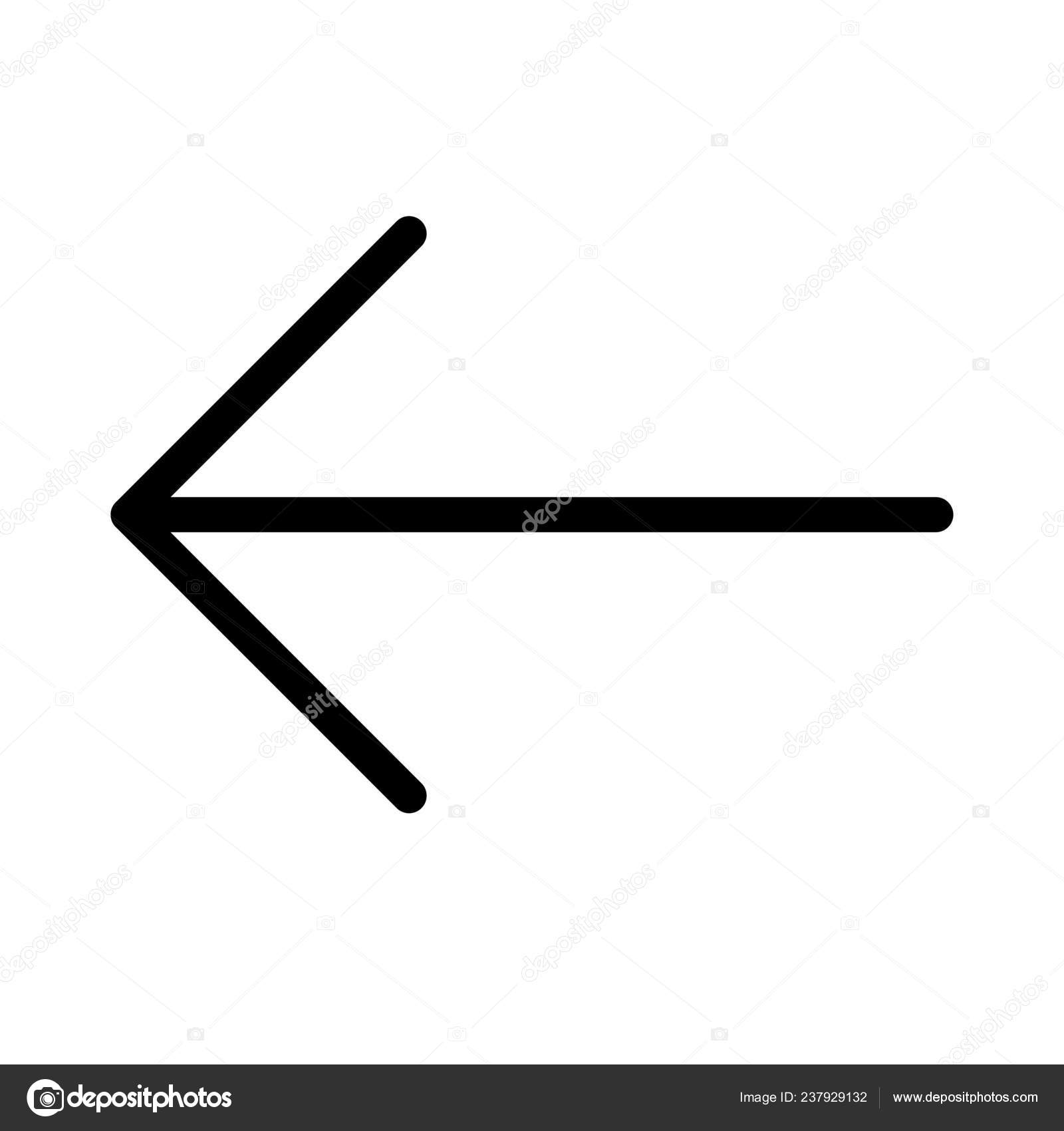 Left Arrow White Background Stock Vector by ©get4net 237929132