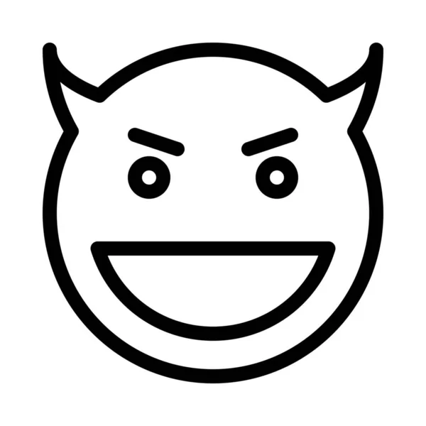 Devil Horror Expression Isolated White Background Stock Vector by ...