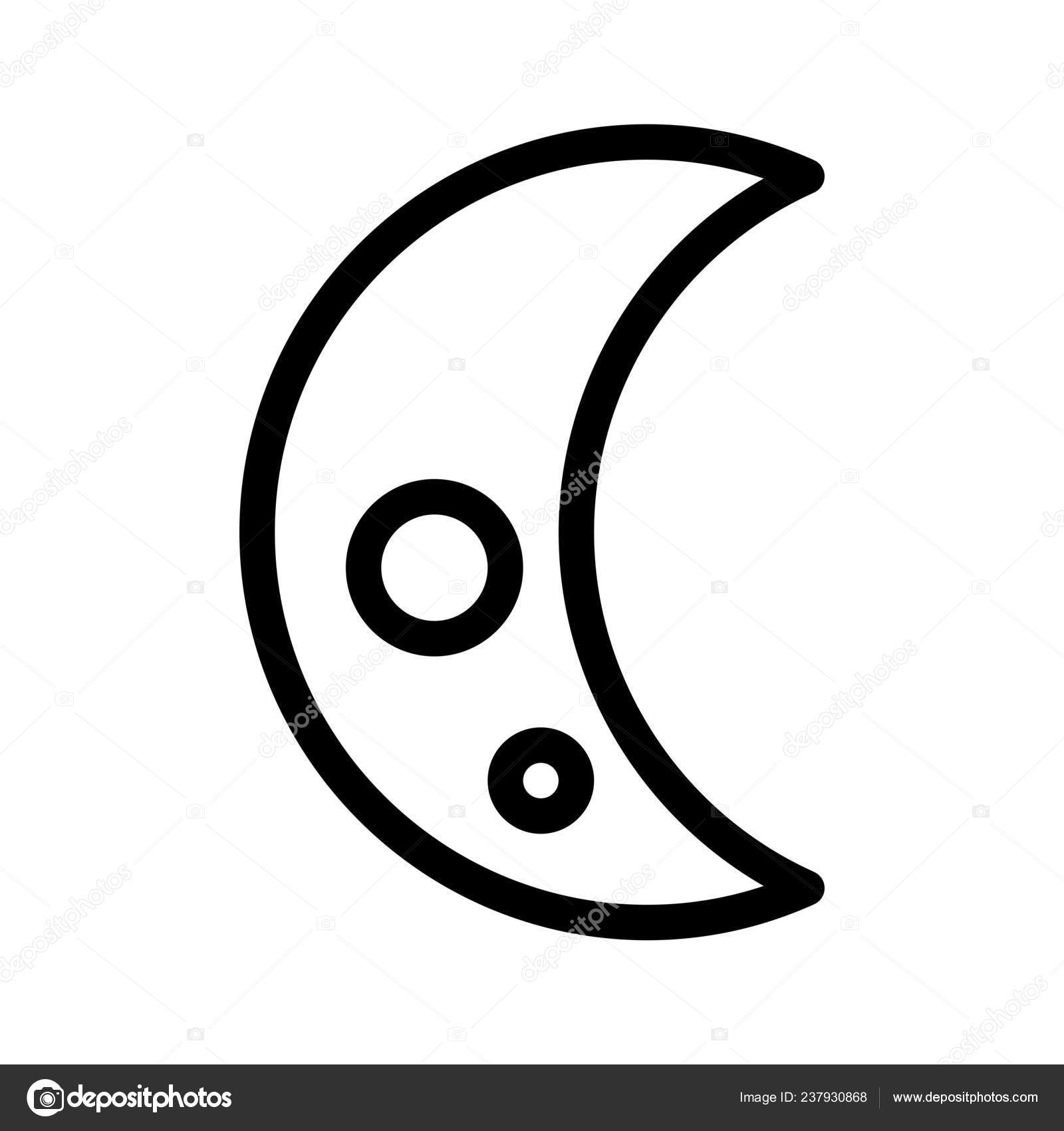 Image vectorielle Croissant Lune Croissante Simple Signe Vectoriel ...