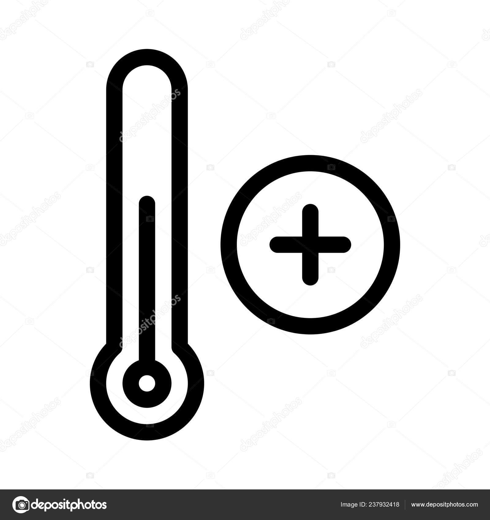 Hot Temperature Scale Simple Vector Illustration Sign Stock Vector ...