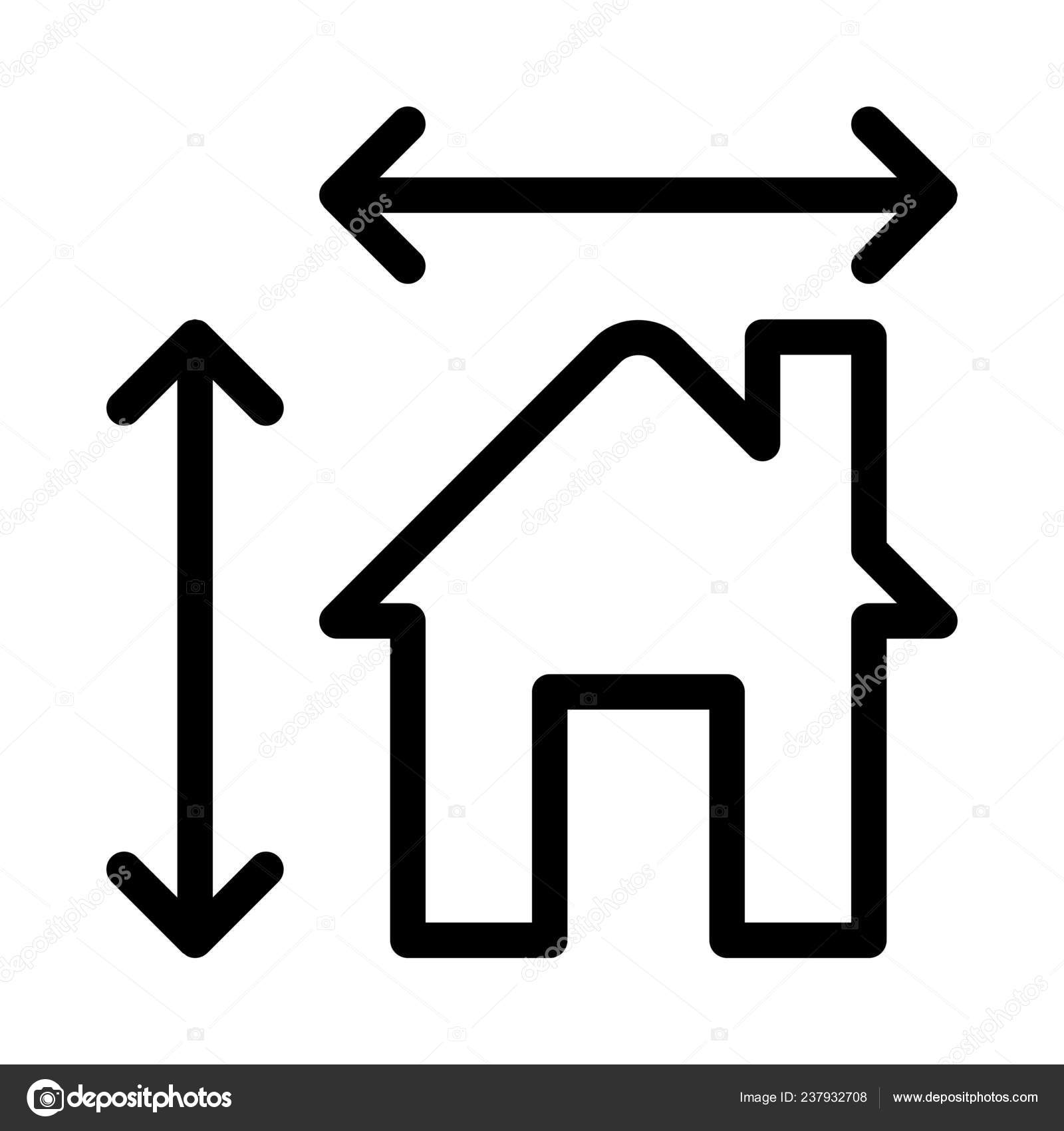 House Measurement Dimensions Simple Vector Illustration Stock Vector by ...