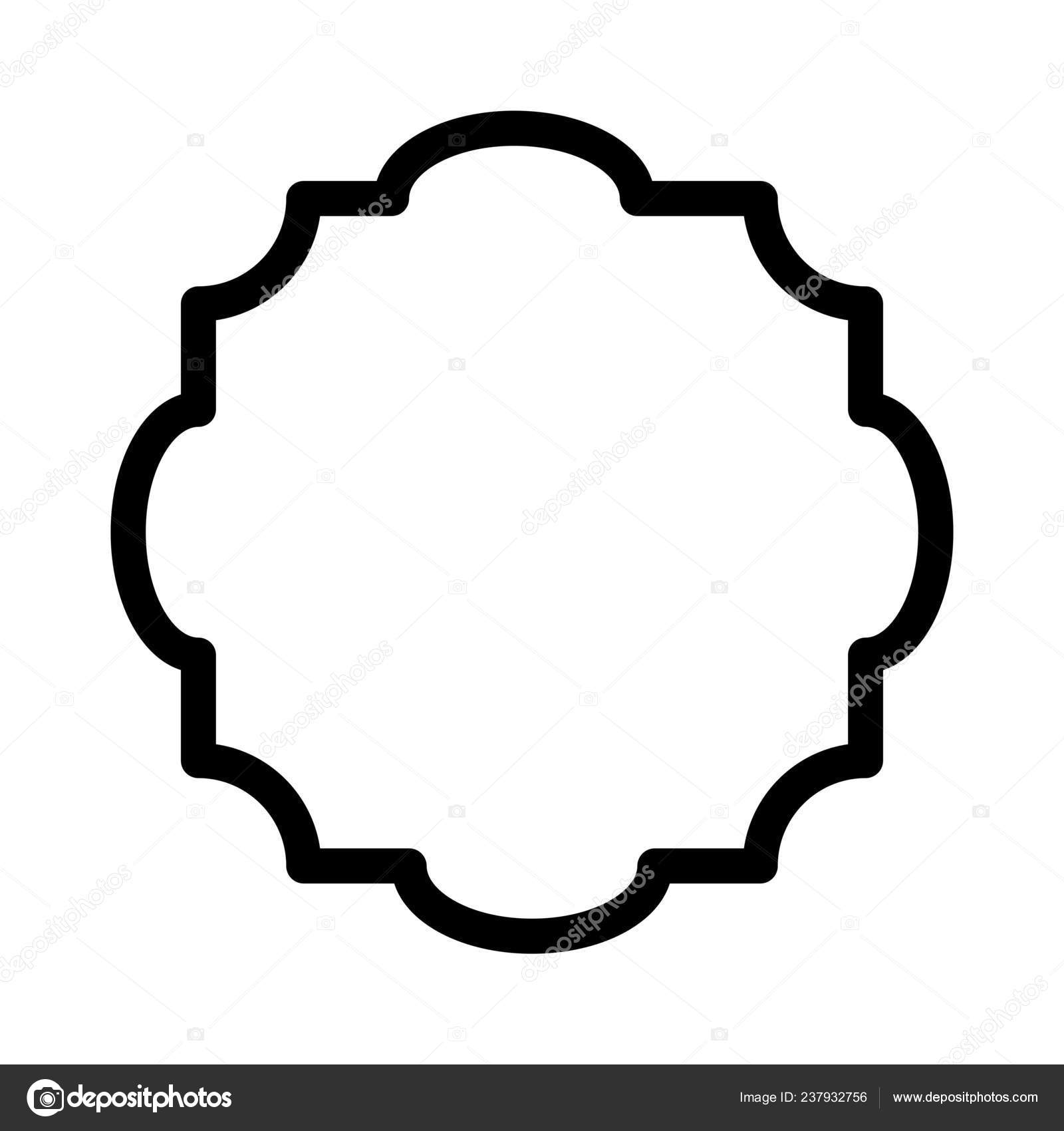 Icono De Borde Icono De Forma De Borde De Marco Para Elemento De