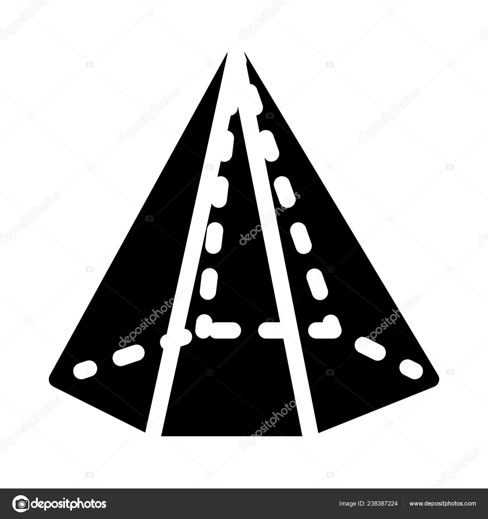 Hexagonal Cone Shapes Isolated White Background Stock Vector by ...