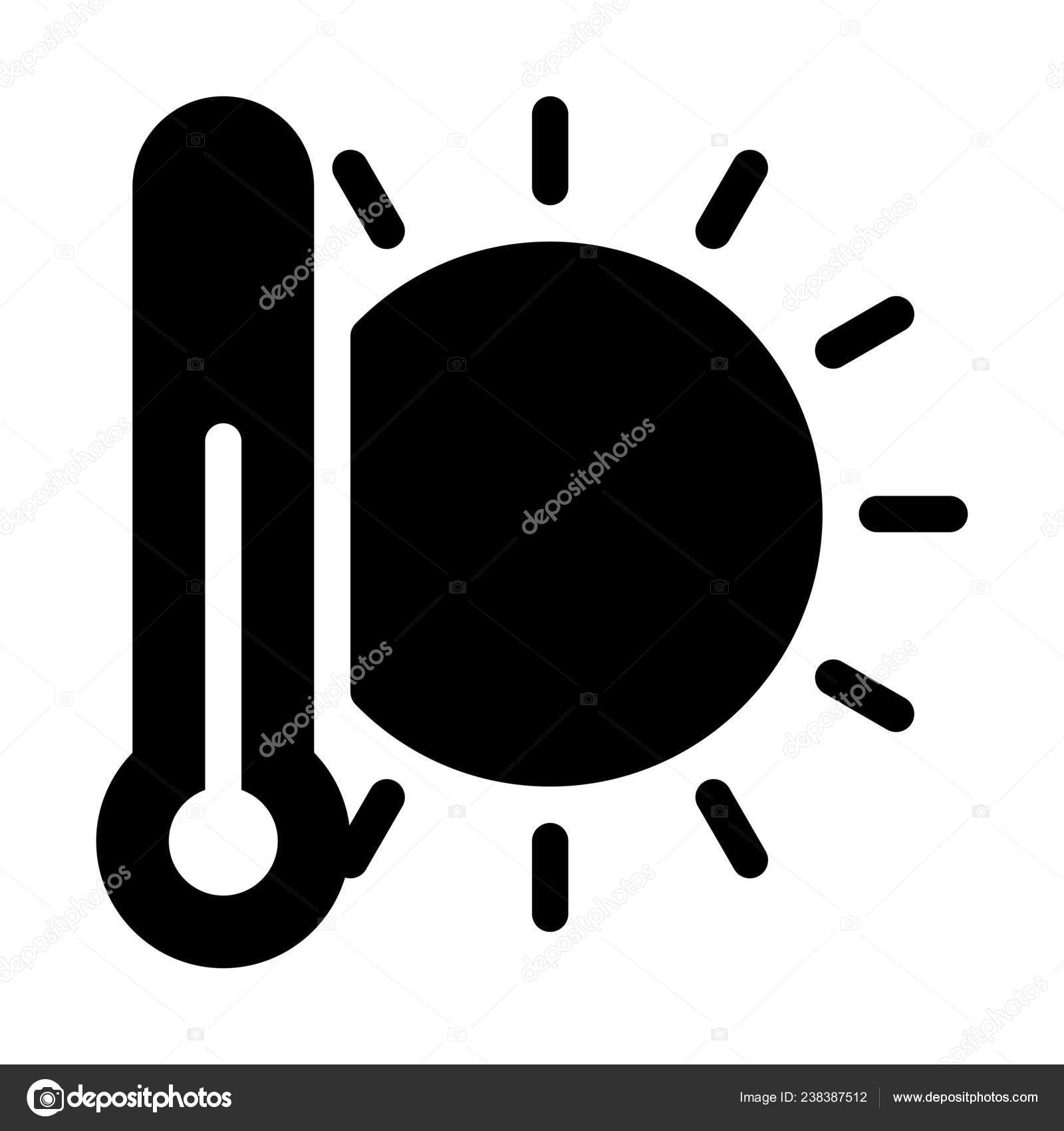 Simple Vector Illustration Sign Daytime Temperature Rise Stock Vector ...