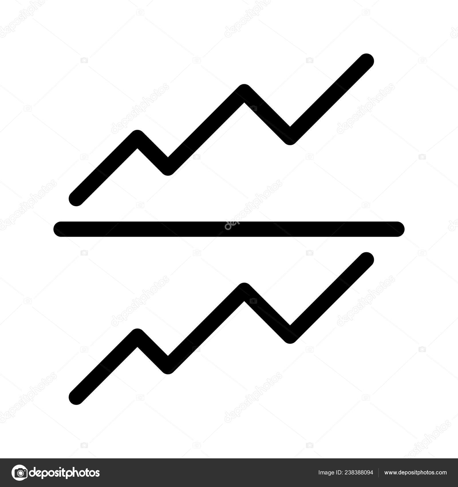 Analytic Line Chart Icon Isolated White Background Stock Vector by ©get4net 238388094