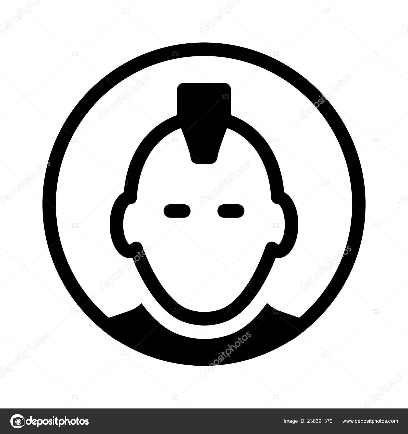 Punk Isolated White Background Stock Vector by ©get4net 238391370