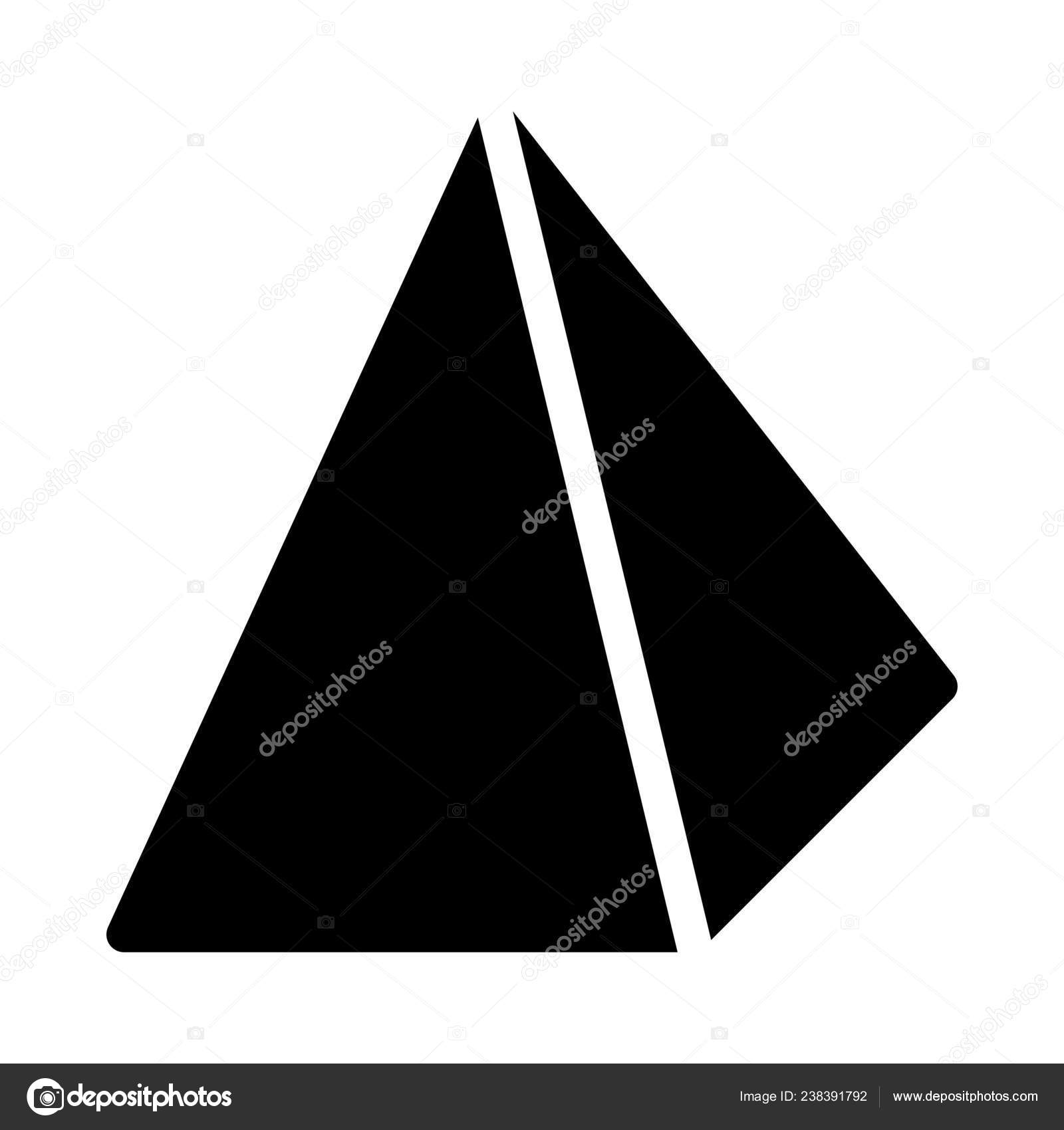 Isometric Pyramid Shape Isolated White Background Stock Vector Image by ...