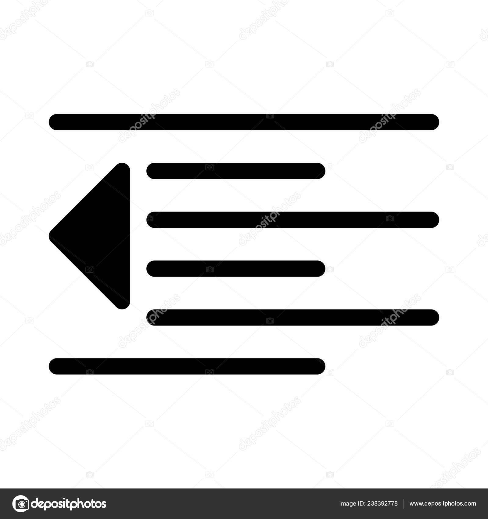Decrease Indent Side White Background Stock Vector by ©get4net 238392778