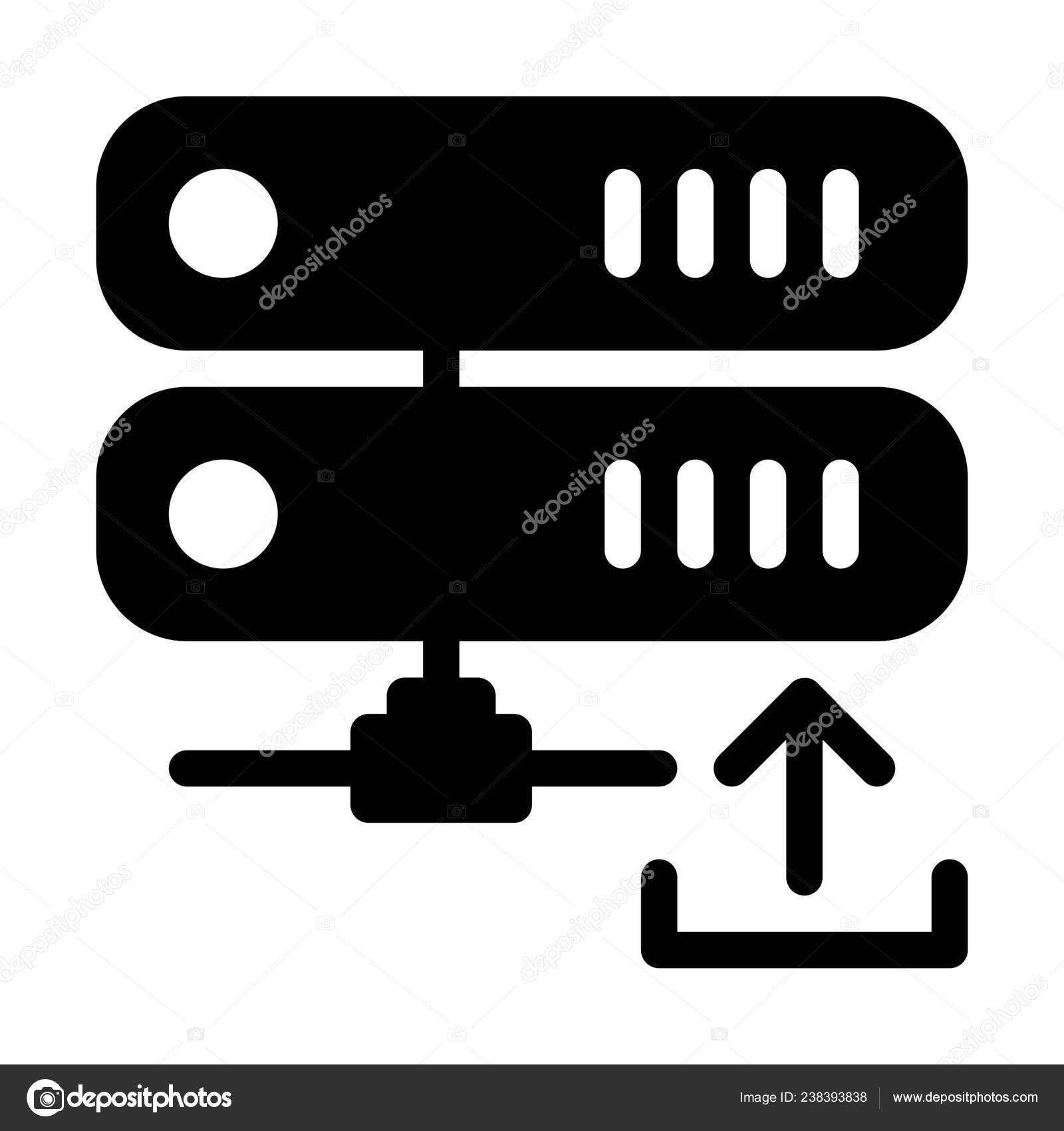 Simple Vector Illustration Server Upload Symbol Stock Vector by ...