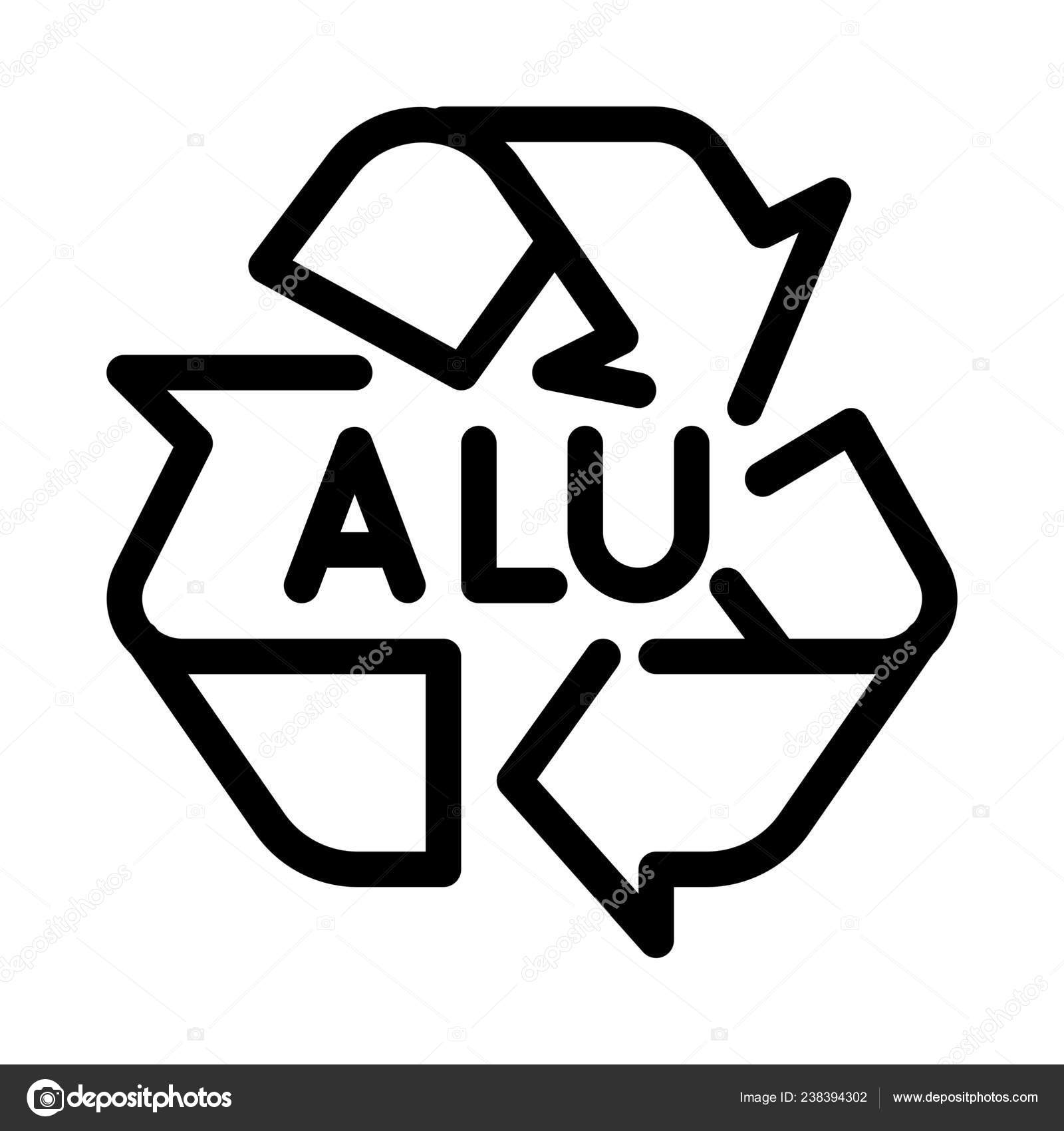 Alu Recycle Symbol Vector Design Stock Vector Image by ©get4net #238394302