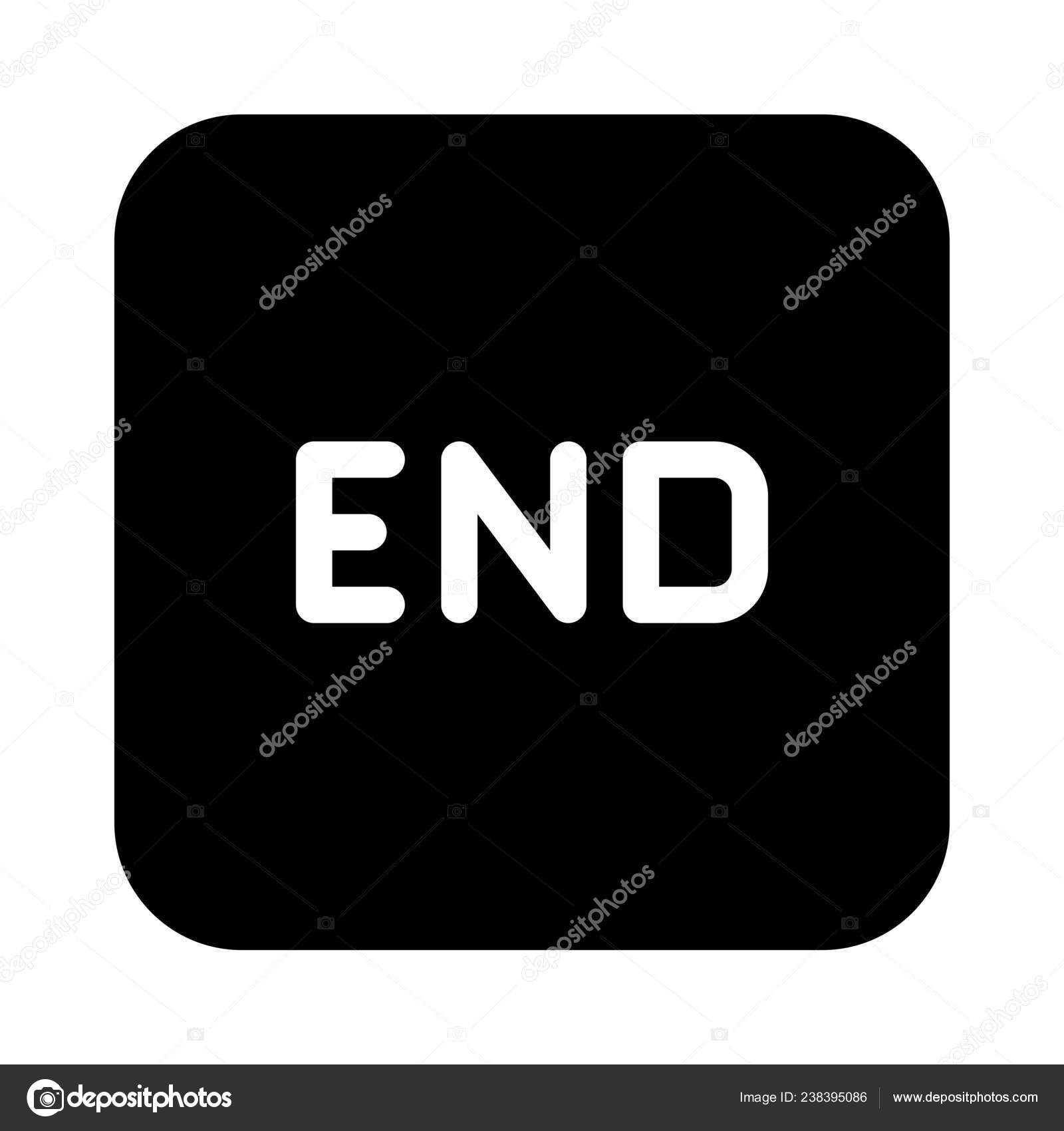 Keyboard End Key Isolated White Background Stock Vector Image by ...