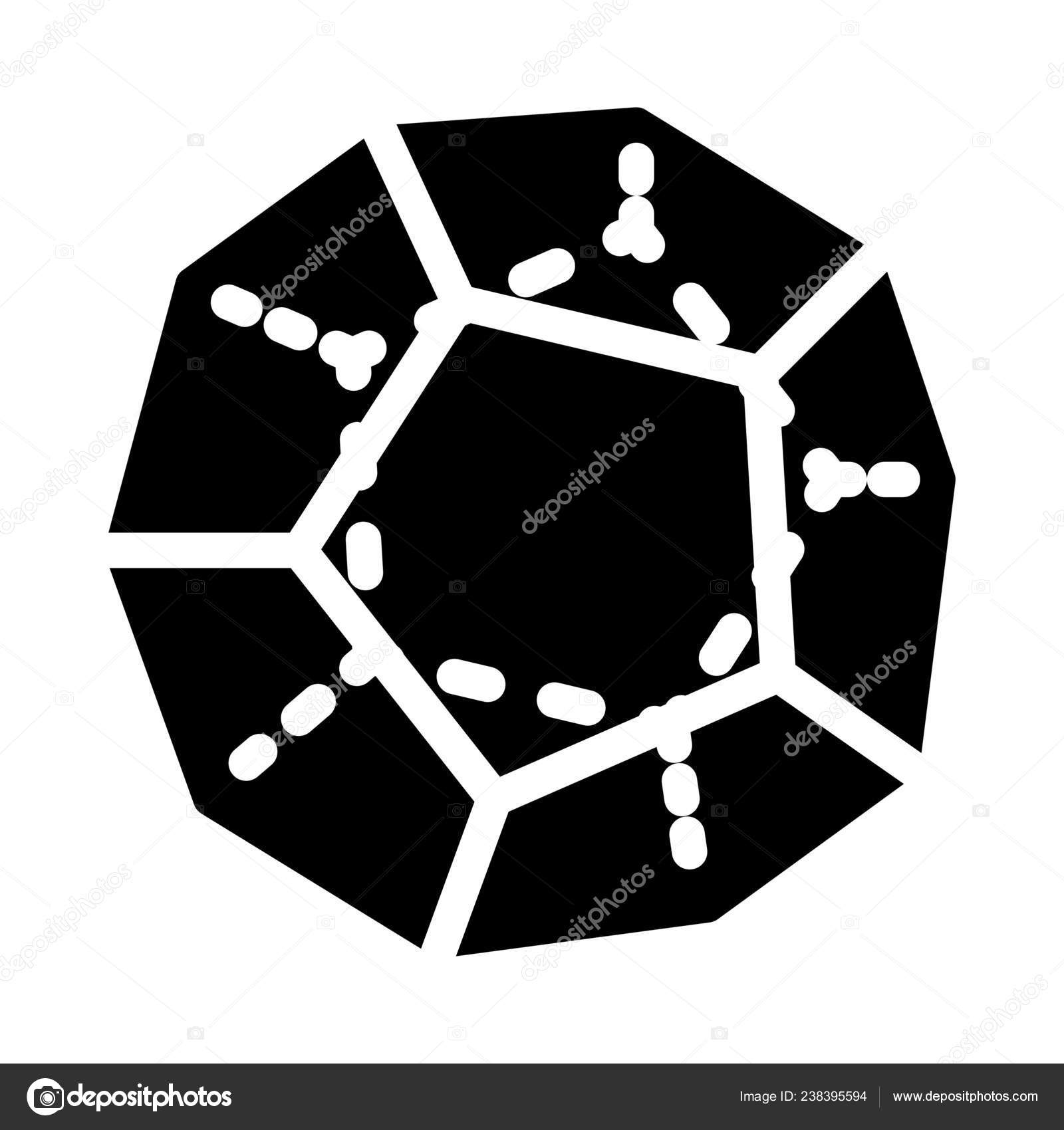 Simple Vector Illustration Icon Dodecahedron Isometric View — Stock ...