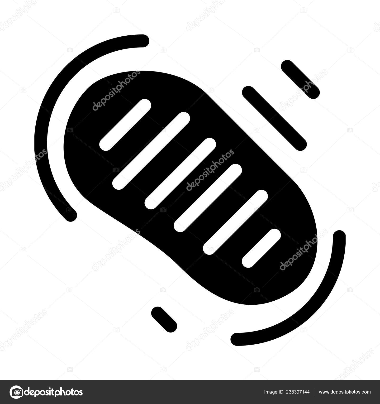 Moon Footstep Print Simple Black Line Illustration White Background ...