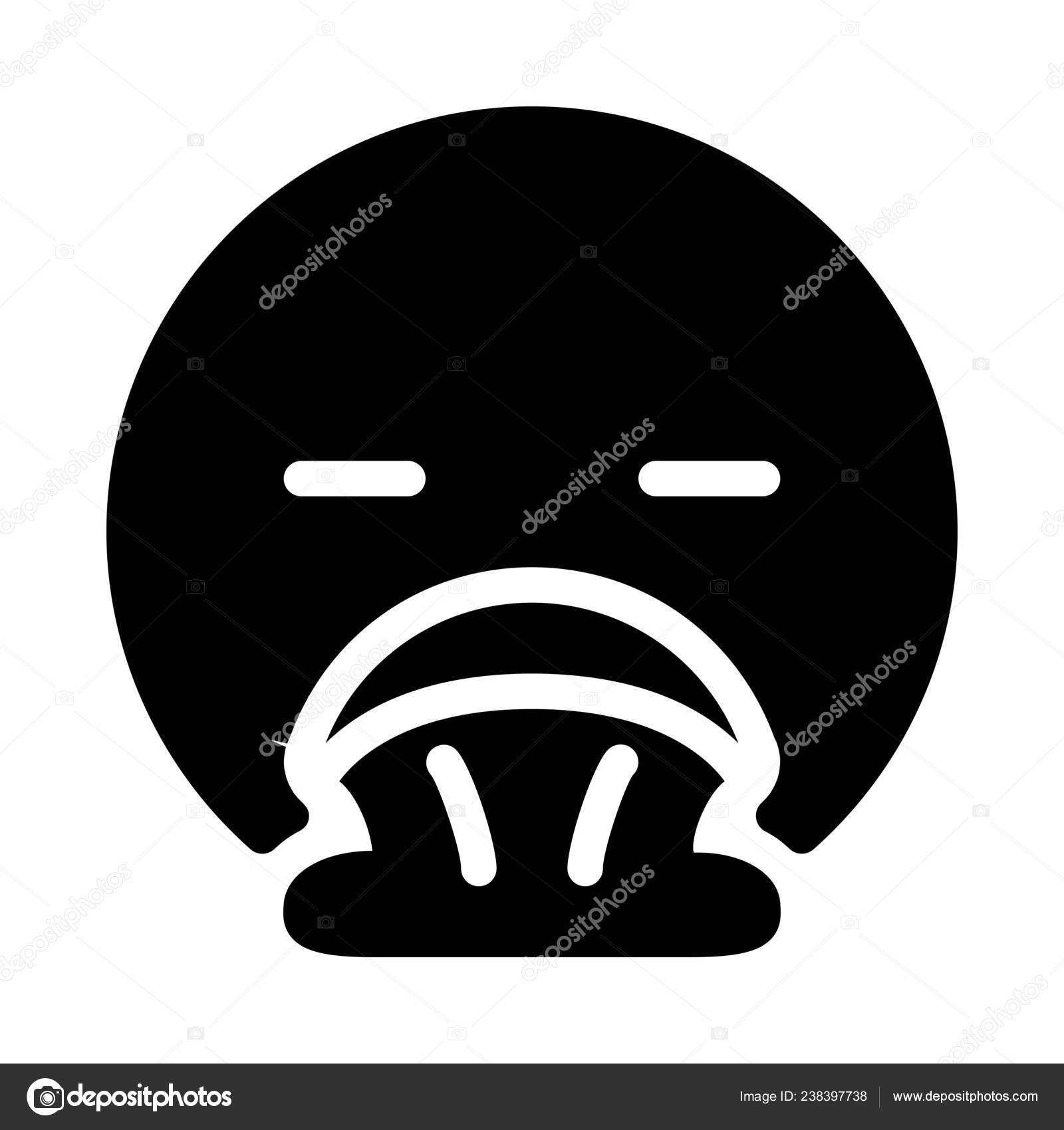 Simple Vector Illustration Sign Vomiting Face Emoji Stock Vector by ...