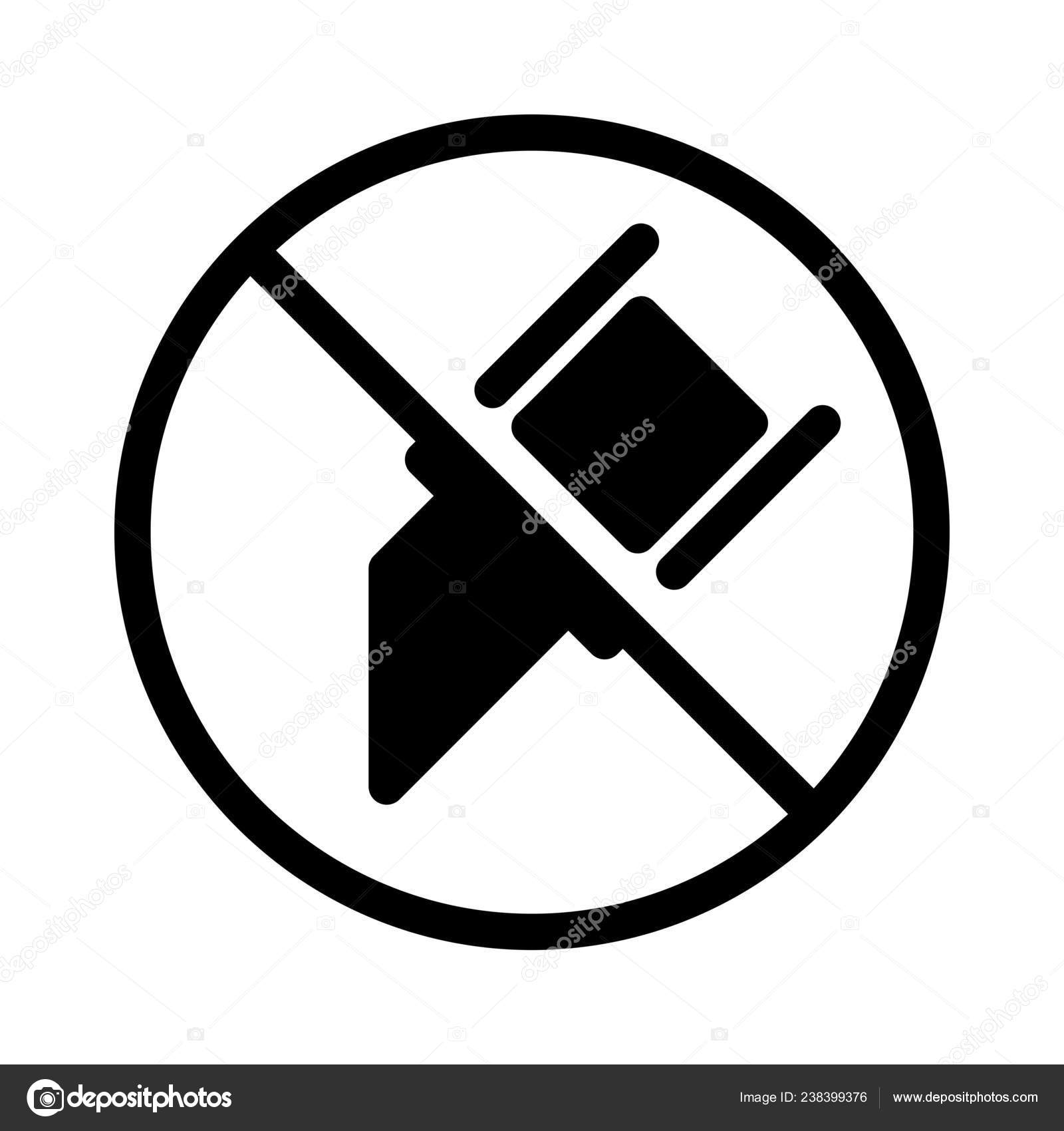 Cut Sign Simple Black Line Illustration White Background Stock Vector ...