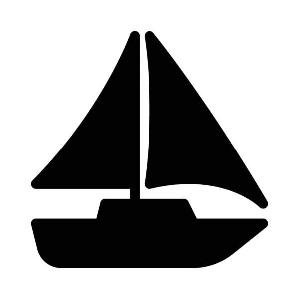 Sailboat Yatch Simple Abstract Vector Illustration Stock Vector by ...