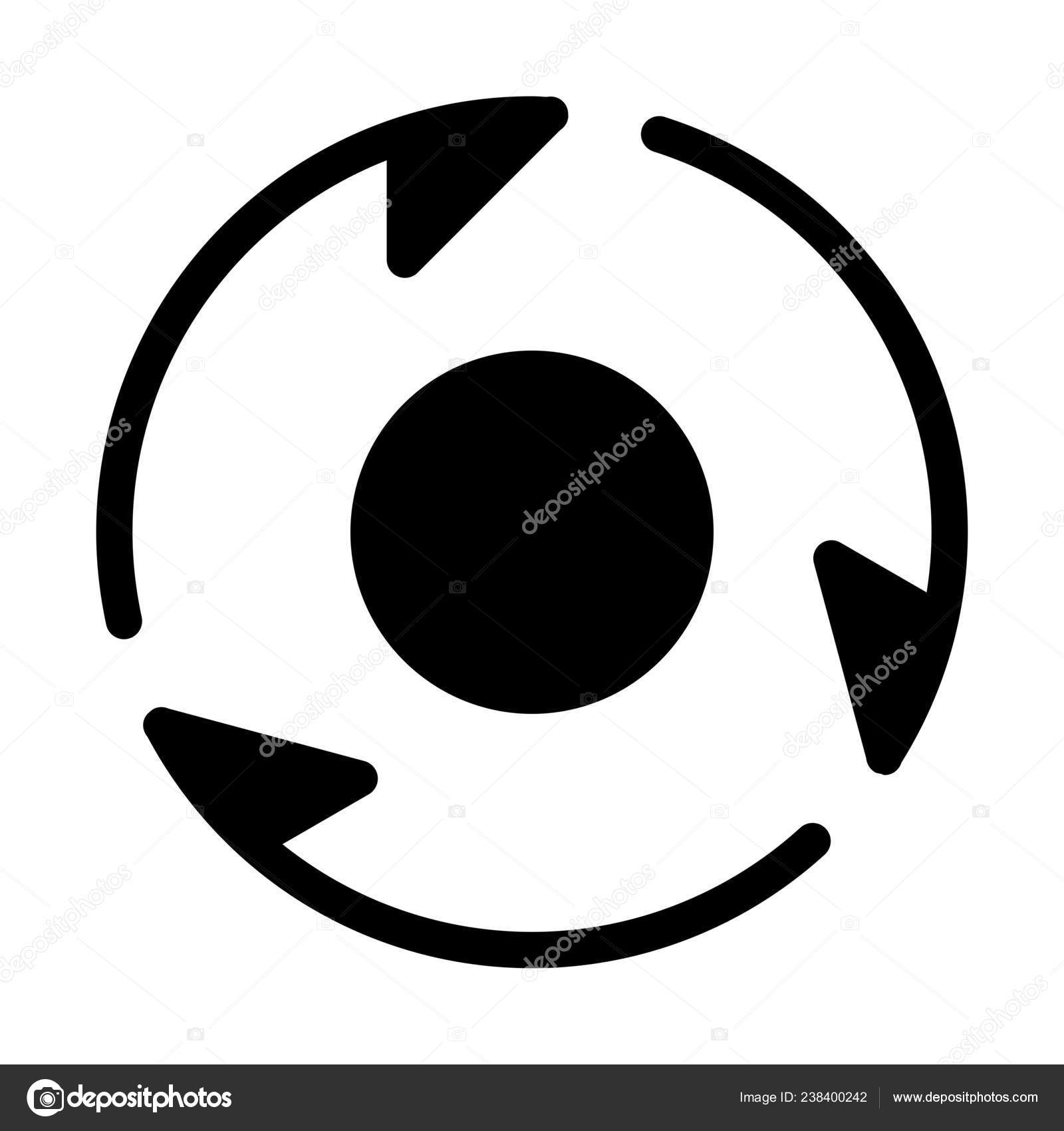 Circular Rotation Arrows White Background Stock Vector by ©get4net ...