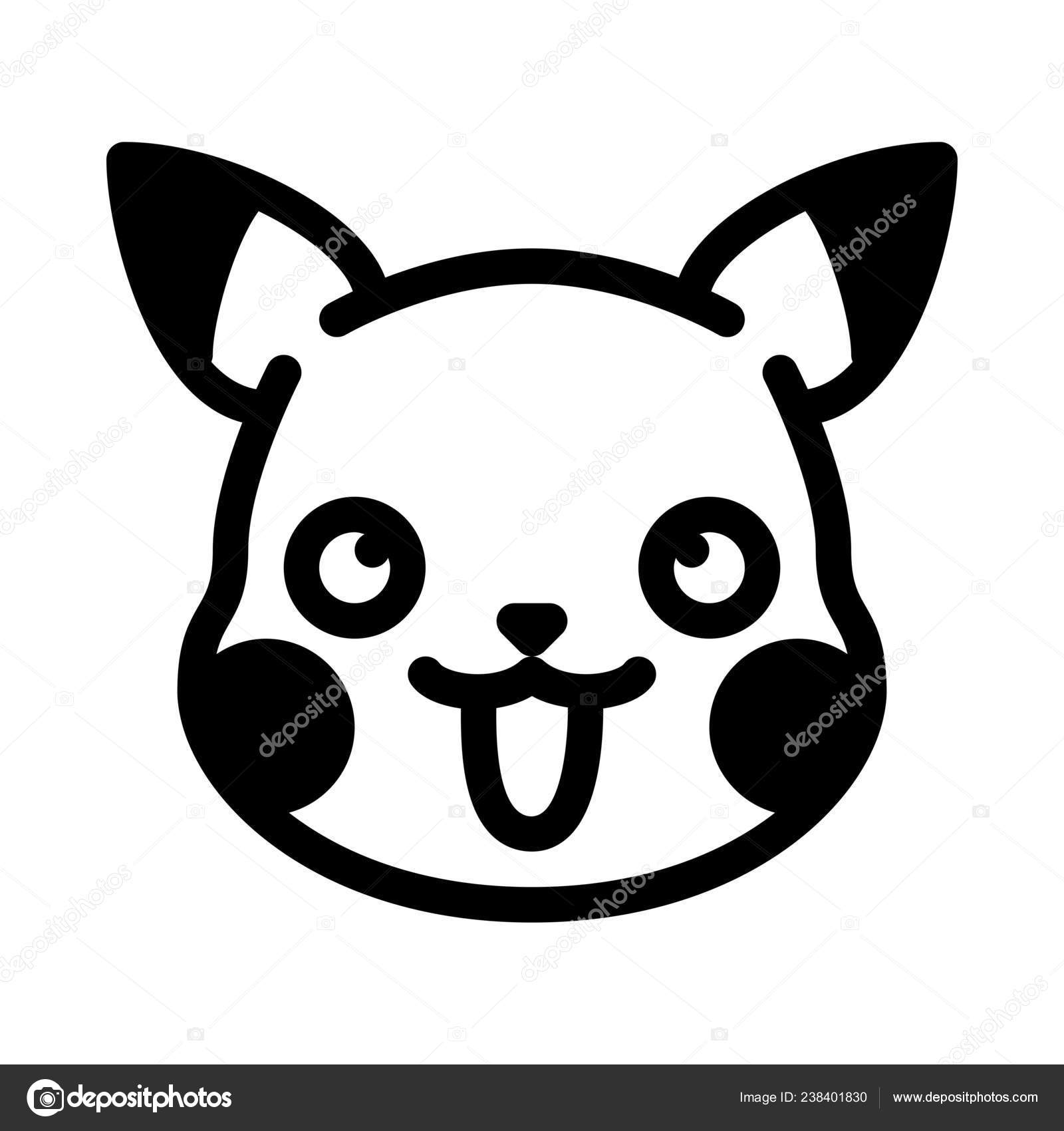 Pikachu Game Character Isolated White Background Stock Vector Image by ...
