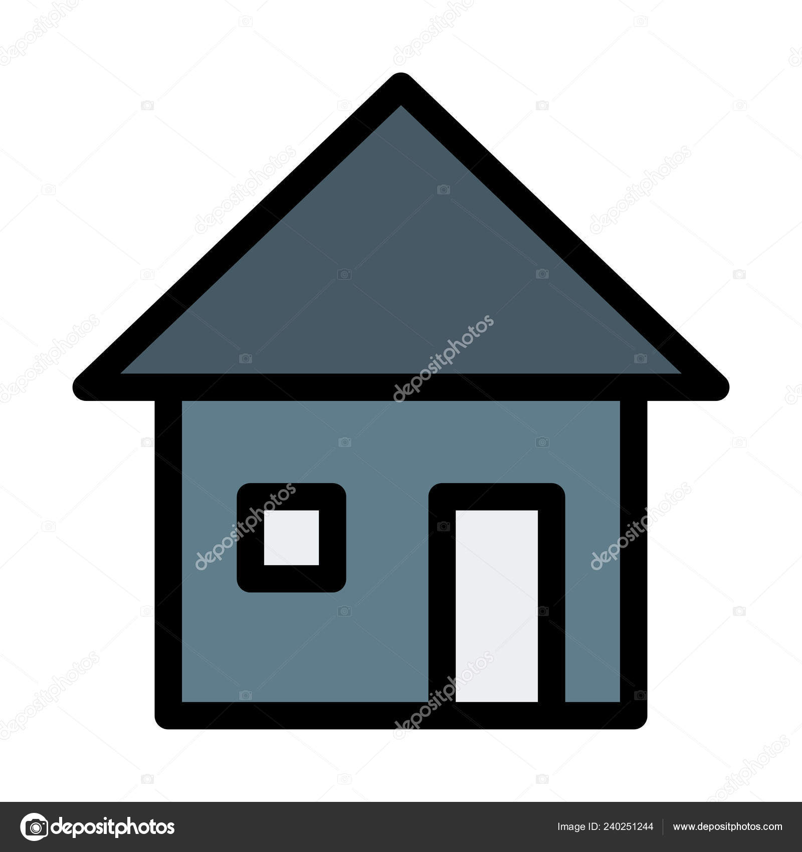 Hut House Sample Isolated White Background Stock Vector by ©get4net ...