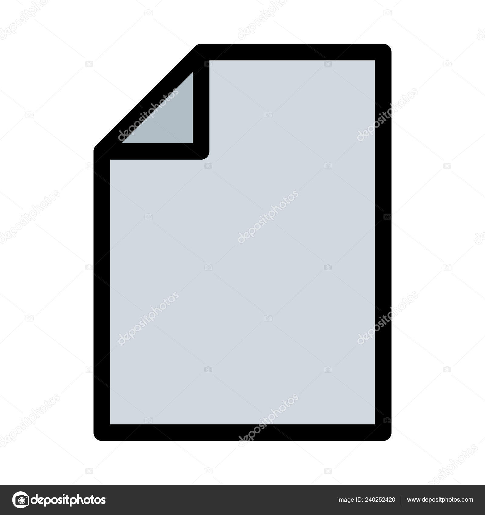 Blank New File Vector Illustration Stock Vector by ©get4net 240252420