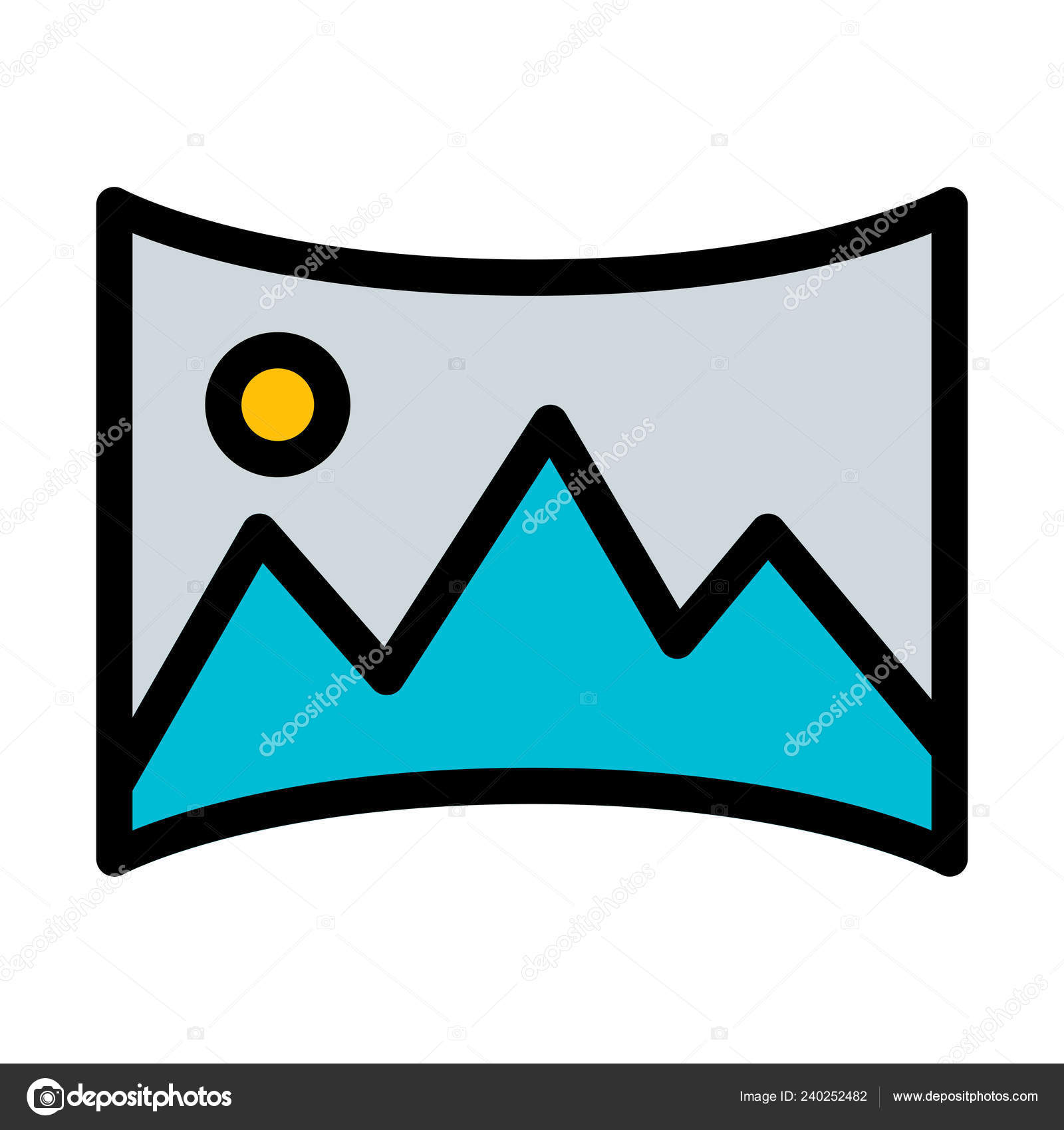 Panorama Shot Mode Vector Illustration Stock Vector by ©get4net 240252482