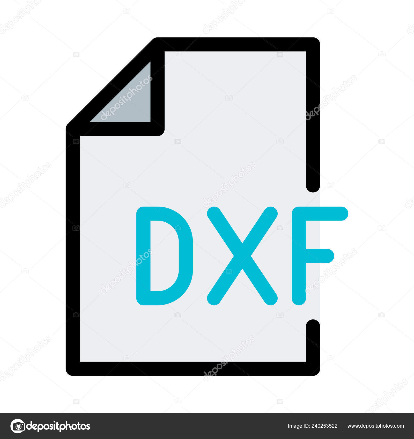 Dfx Format File Vector Illustration White Background Stock Vector by ...