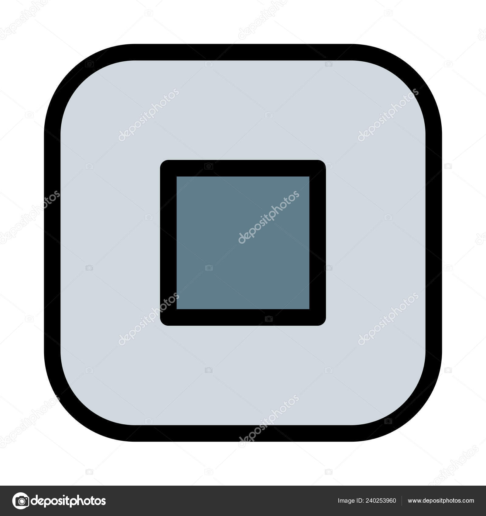 Ilustrasi Vektor Tombol Stop Pemutar Vektor Stok oleh ©get4net 240253960