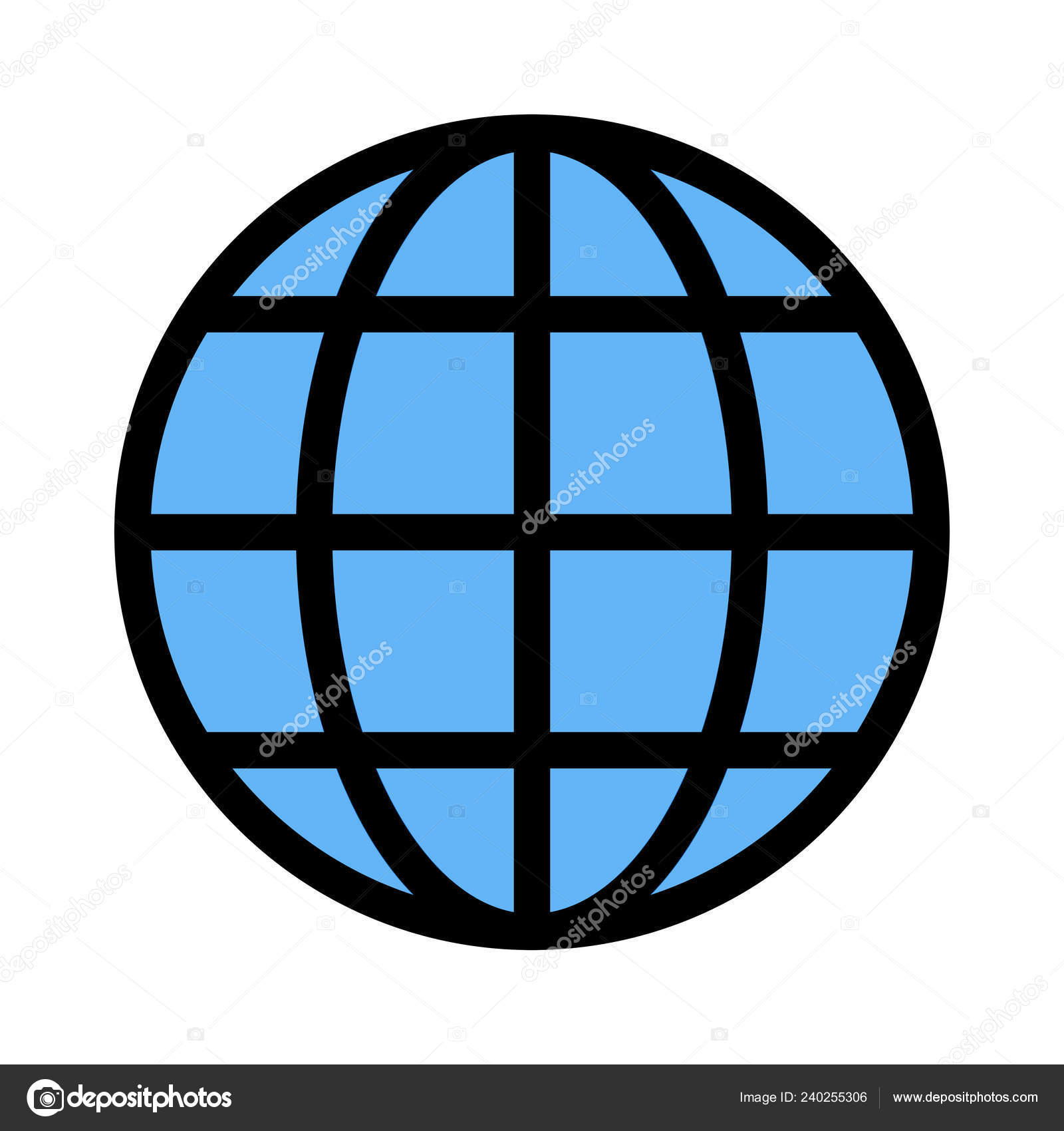 Globe Sign Vector Illustration Stock Vector by ©get4net 240255306