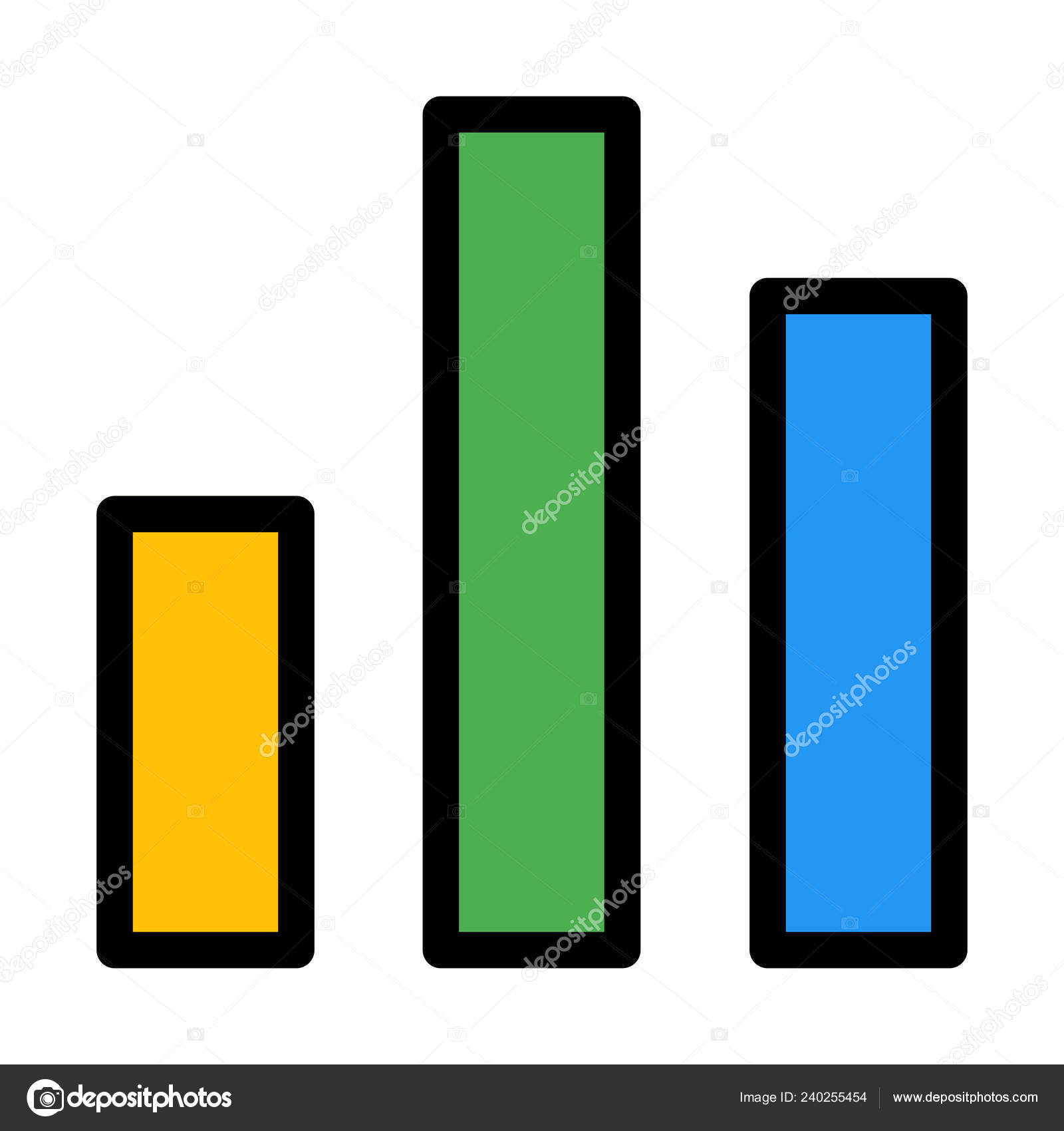 Block Bar Chart Stock Vector Image by ©get4net #240255454