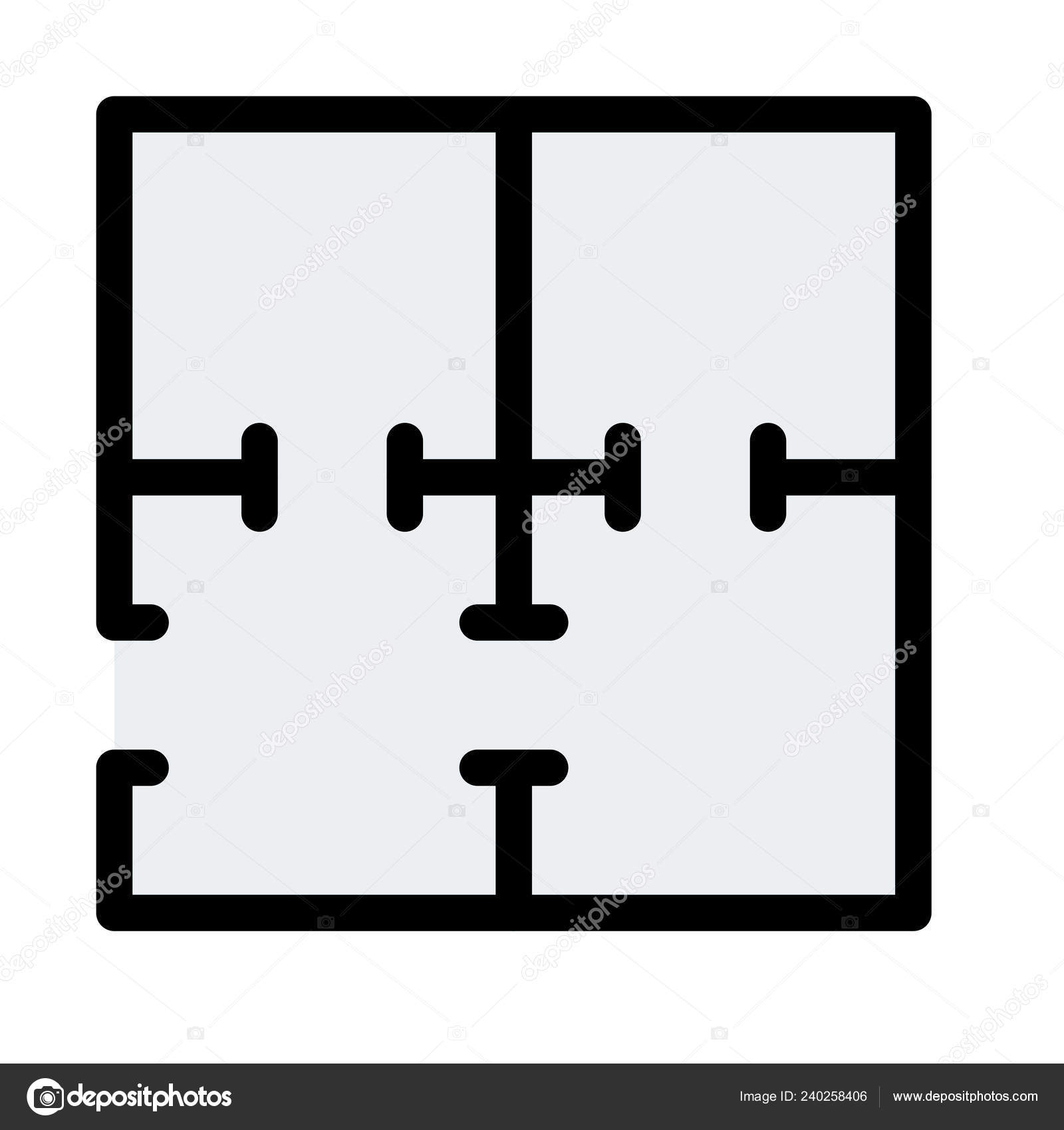 House Technical Drawing Vector Illustration Stock Vector by ©get4net 240258406