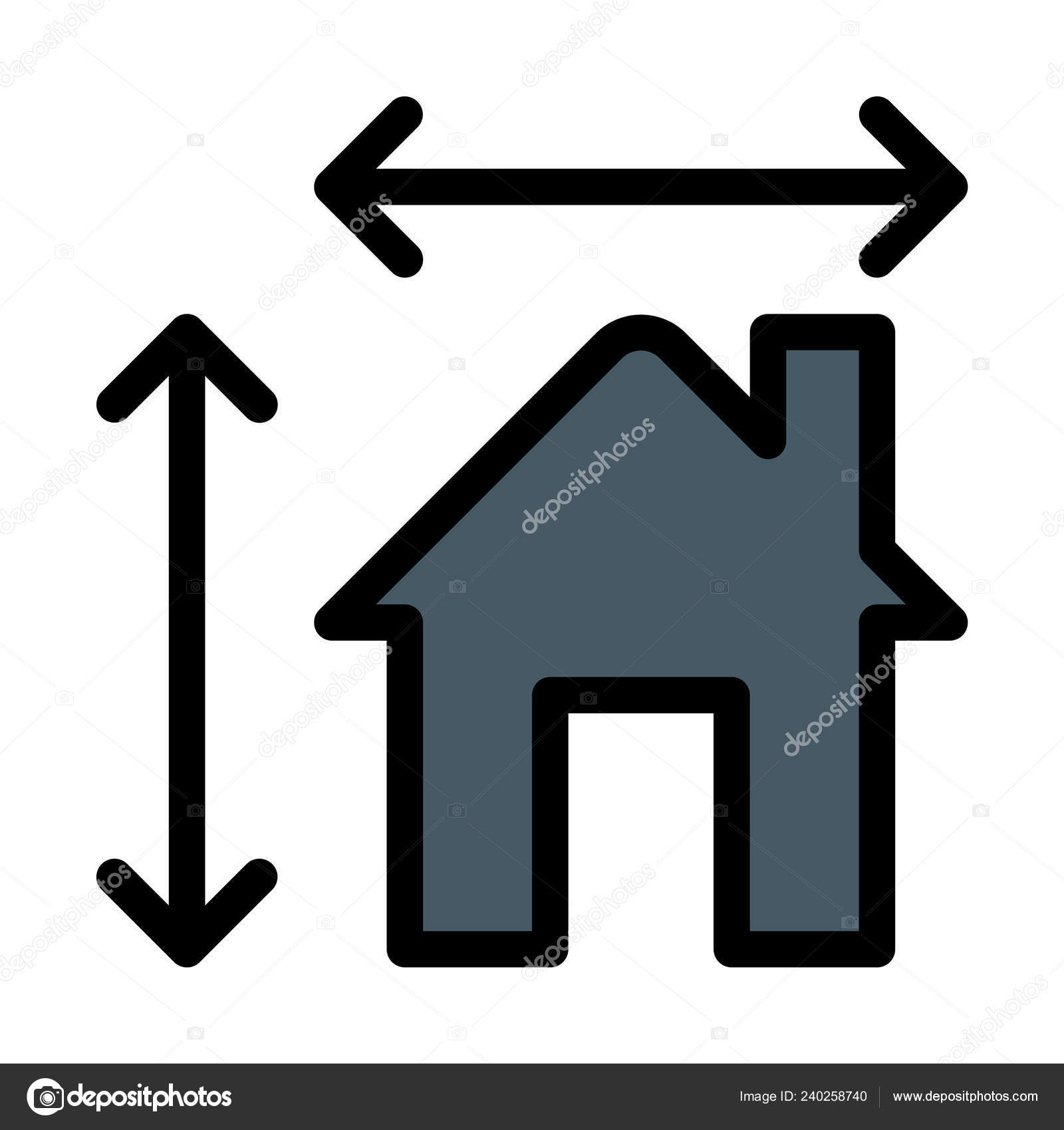 House Measurement Dimensions Stock Vector Image by ©get4net #240258740